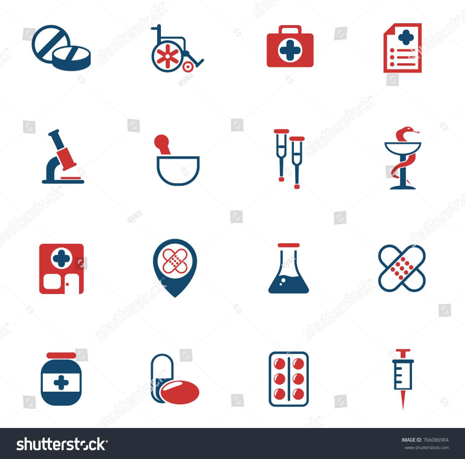 Pharmacy Vector Icons Web User Interface: เวกเตอร์สต็อก (ปลอดค่า ...