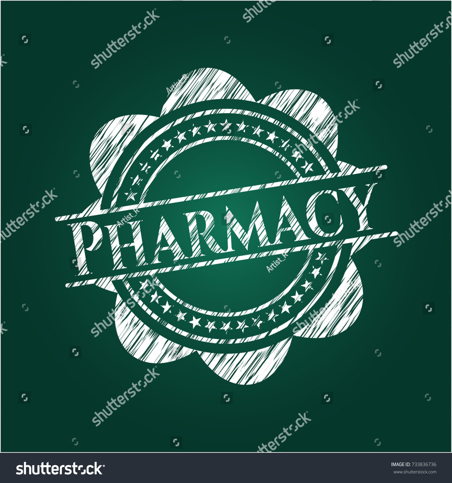 Pharmacy Written Chalkboard Texture Stock Vector (Royalty Free ...
