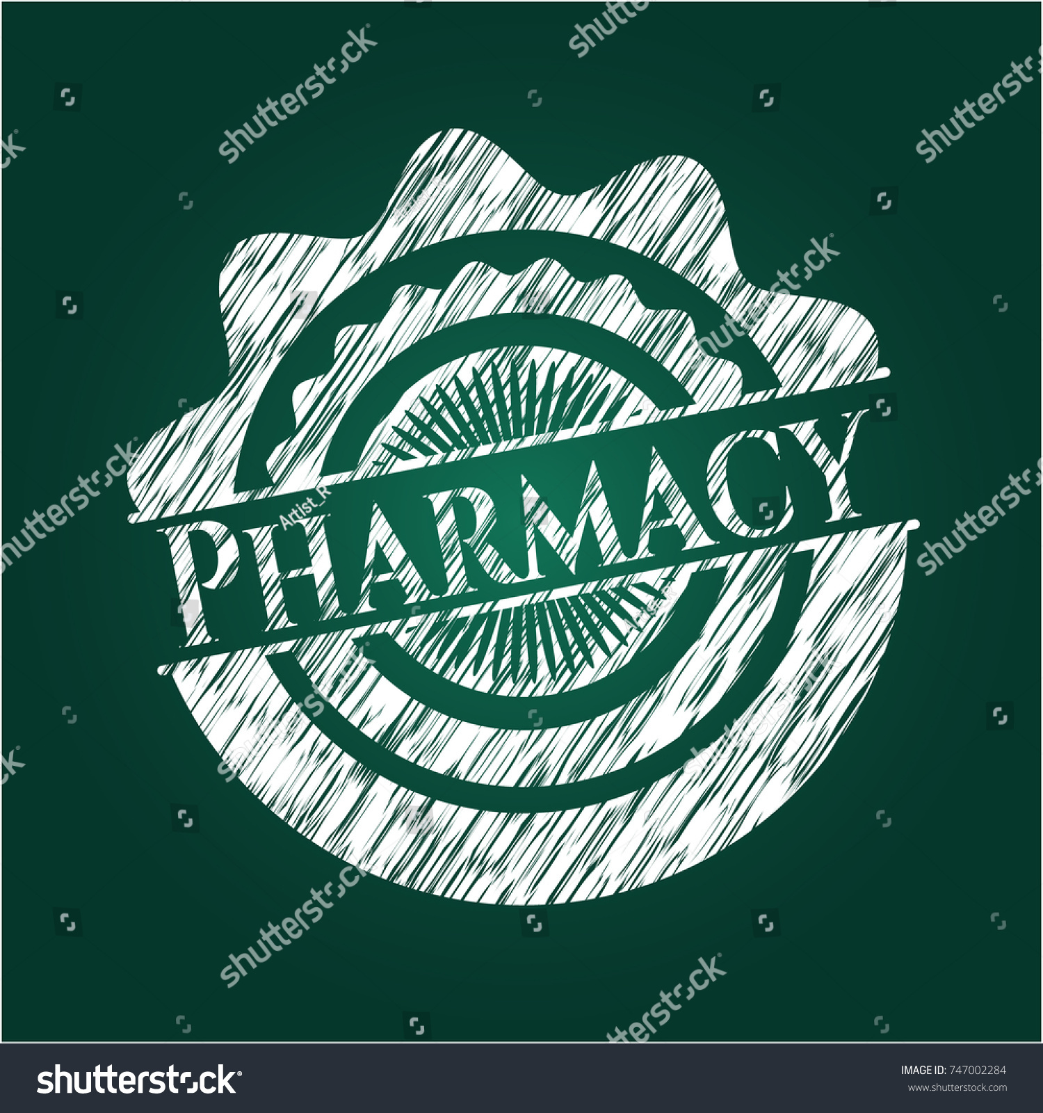 Pharmacy Written Chalkboard Texture Stock Vector (Royalty Free) 747002284