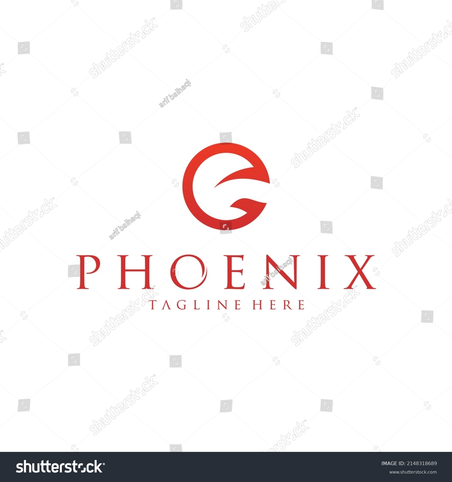 Phenix Bird Logo Letter E Stock Vector (Royalty Free) 2148318689 ...