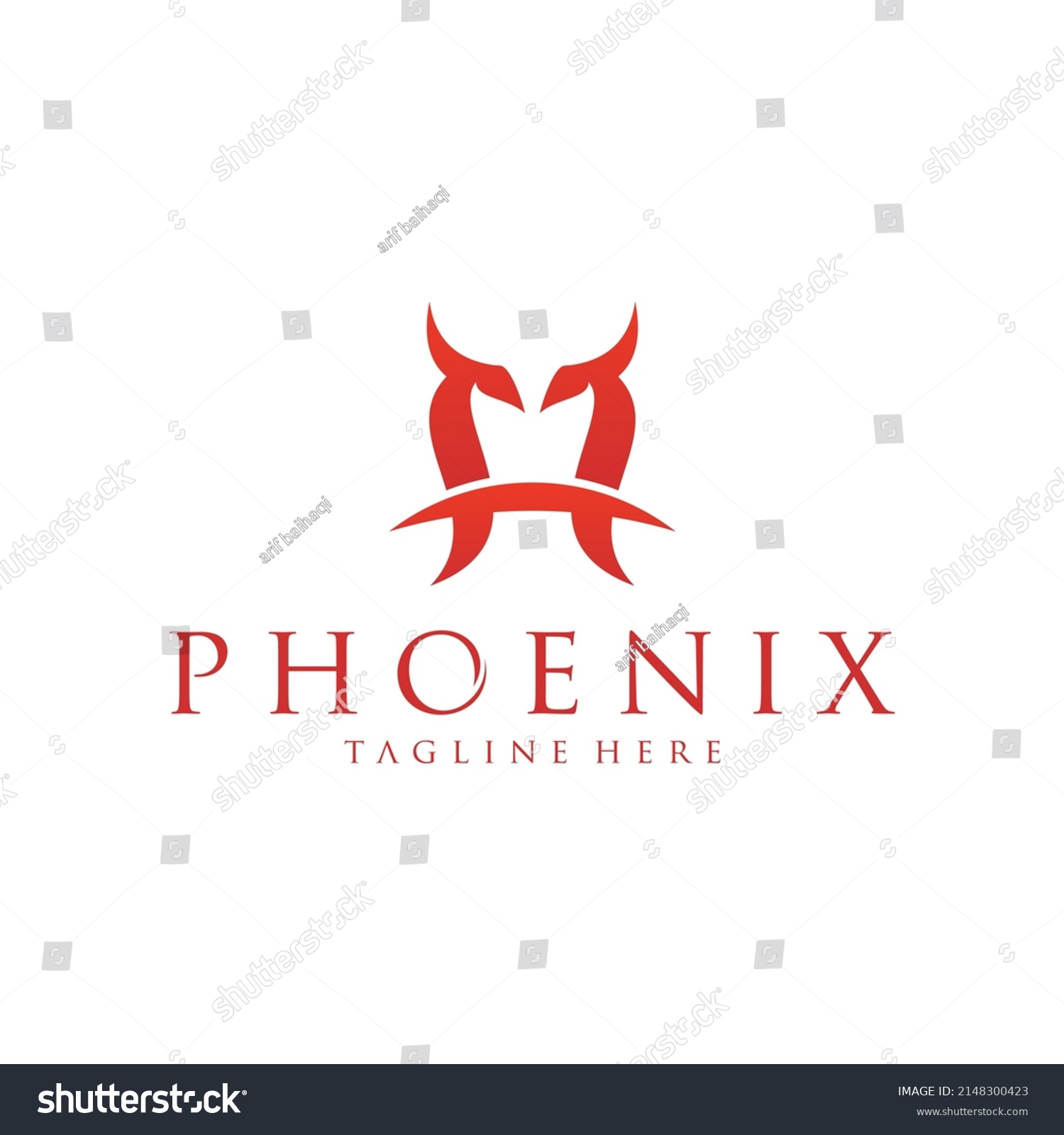 Phenix Logo Bird Eagle Vector Design Stock Vector (Royalty Free ...