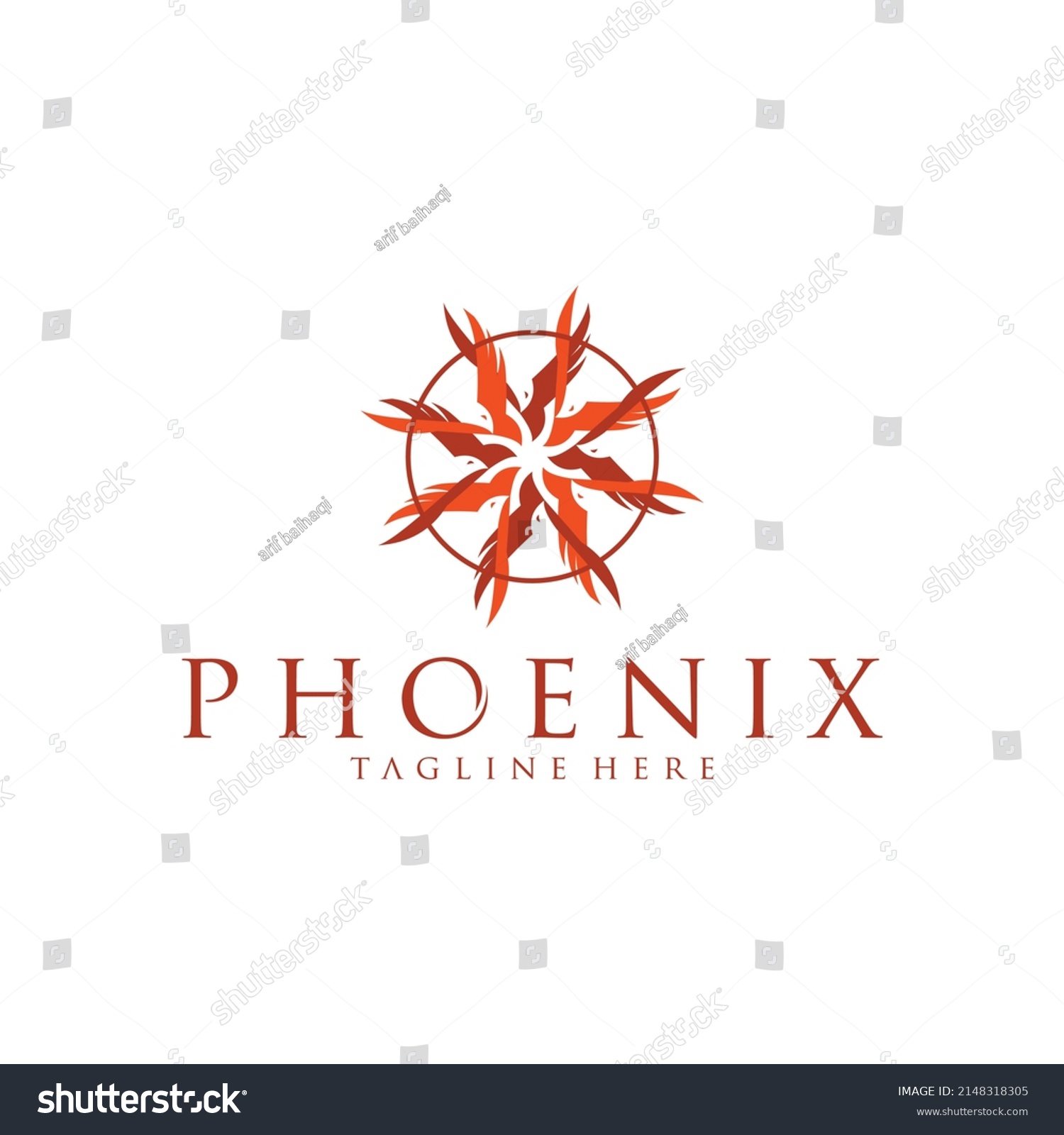Phenix Logo Bird Eagle Vector Design Stock Vector (Royalty Free ...