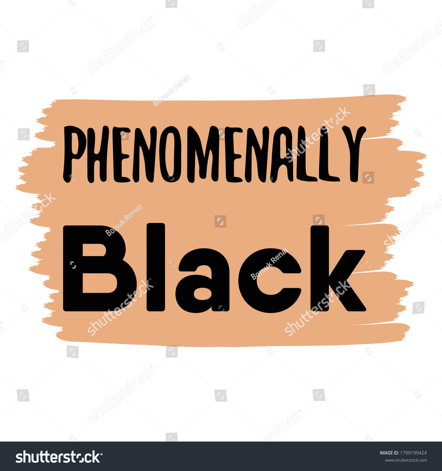 Phenomenally Black Isolated Vector Quote Stock Vector (Royalty Free ...