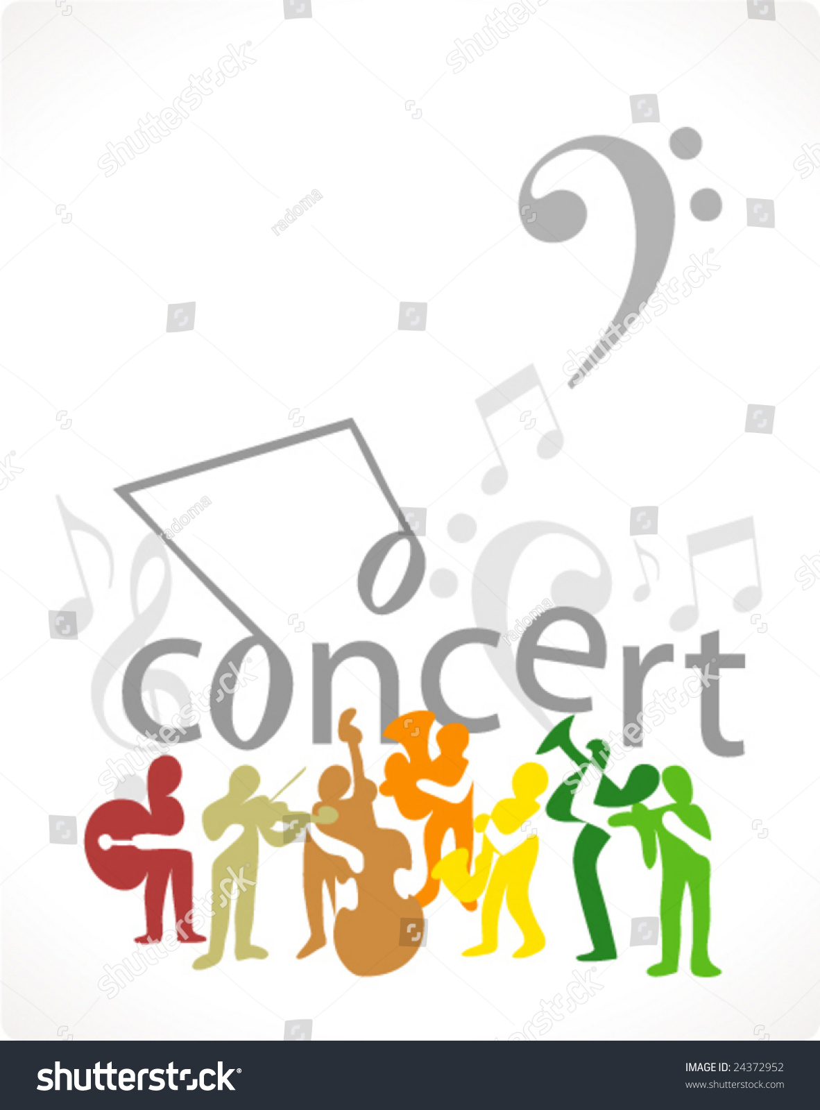 Philharmonic Orchestra Poster Stock Vector (Royalty Free) 24372952 ...
