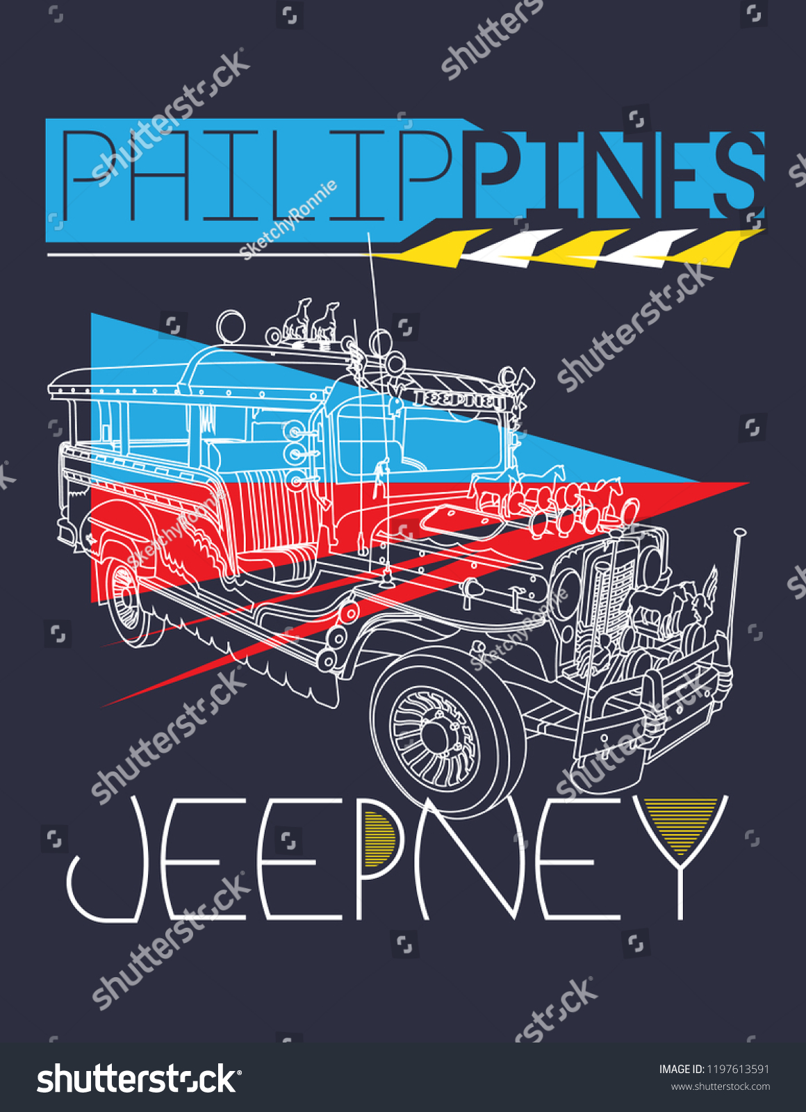 Philippine Jeepney Icon Vector Stock Vector (Royalty Free) 1197613591 ...