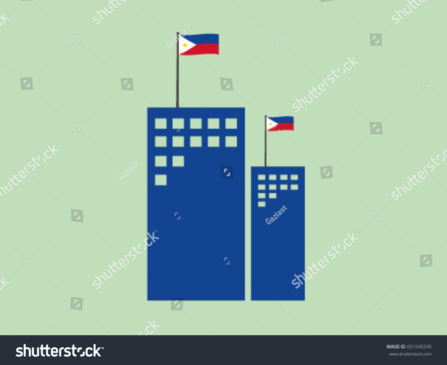Philippines Buildings Stock Vector (Royalty Free) 651545245 | Shutterstock