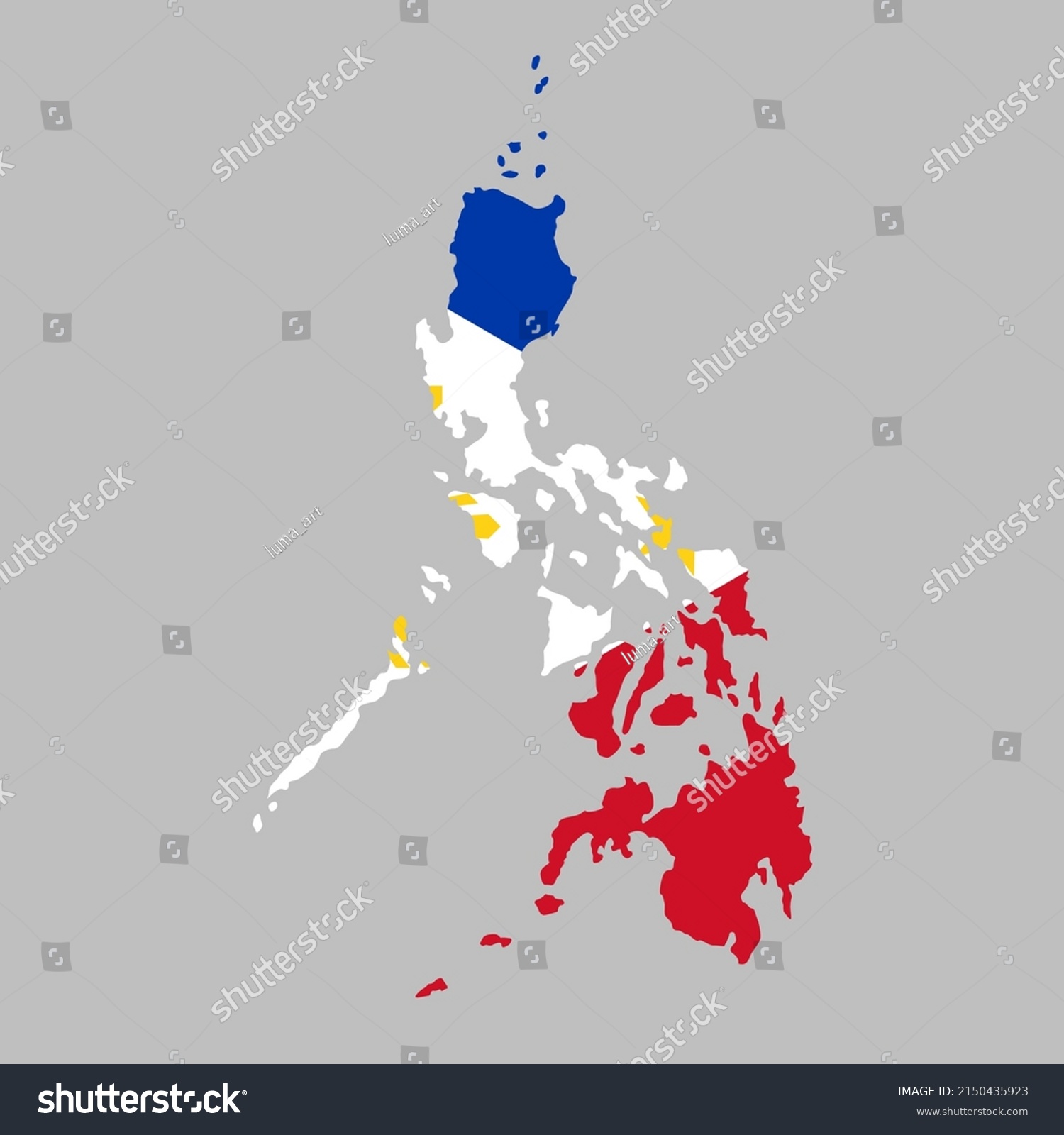 Philippines Flag Inside Philippines Map Borders Stock Vector (Royalty ...