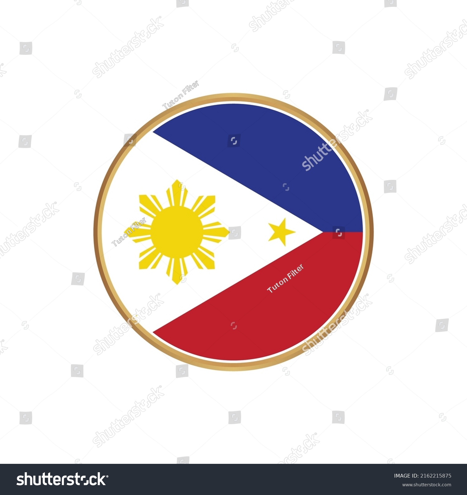 Philippines Flag Circle Frame National Flag Stock Vector (Royalty Free ...