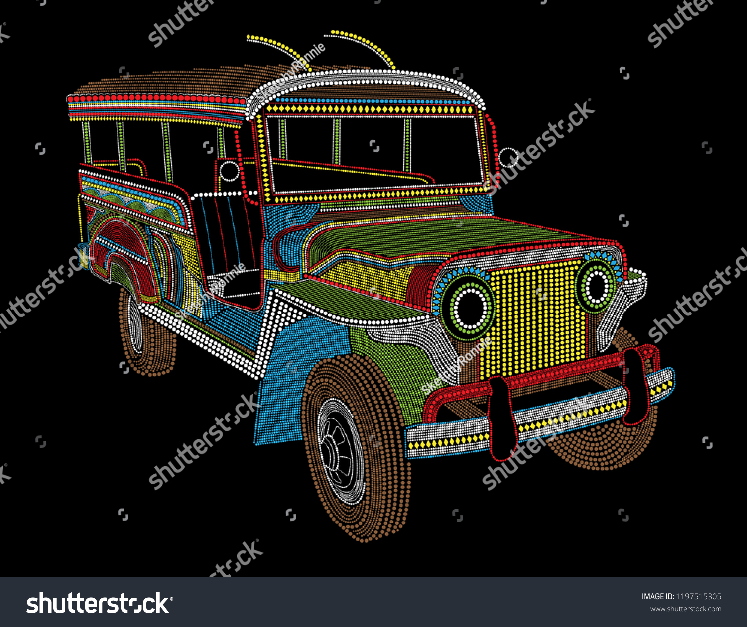 Philippines Jeepney Icon Vector Stock Vector (Royalty Free) 1197515305