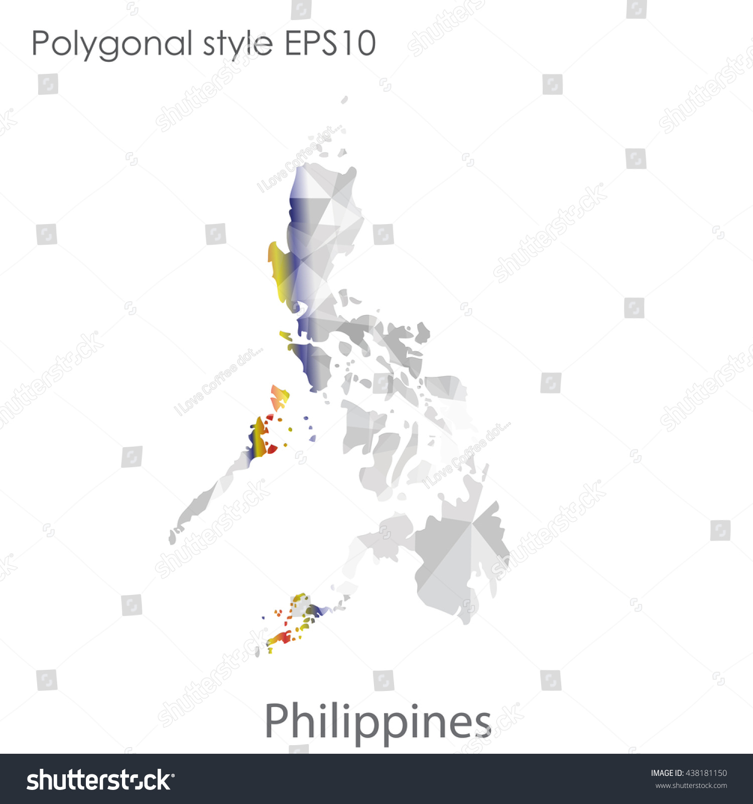 Philippines Map Geometric Polygonal Styleabstract Gems Stock Vector ... Philippines Map Geometric Polygonal Styleabstract Gems Stock Vector ...