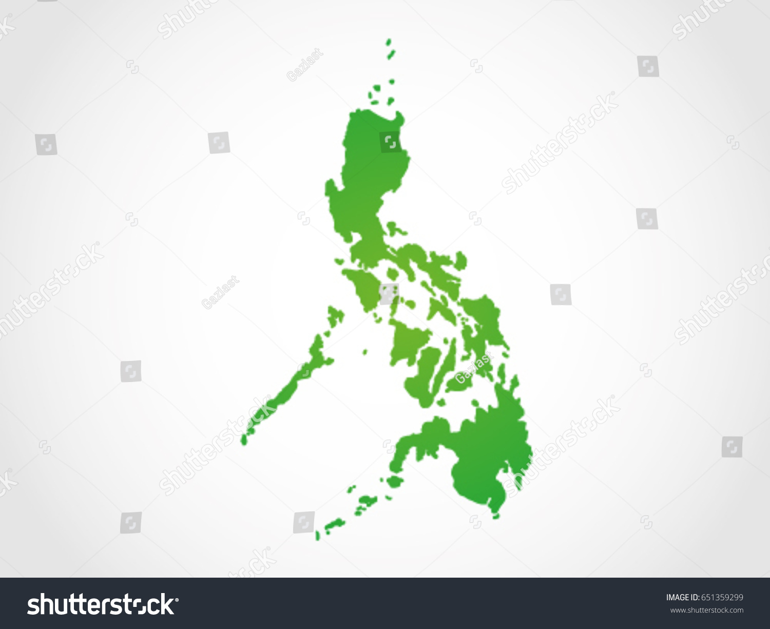 Philippines Map Territory Stock Vector (Royalty Free) 651359299