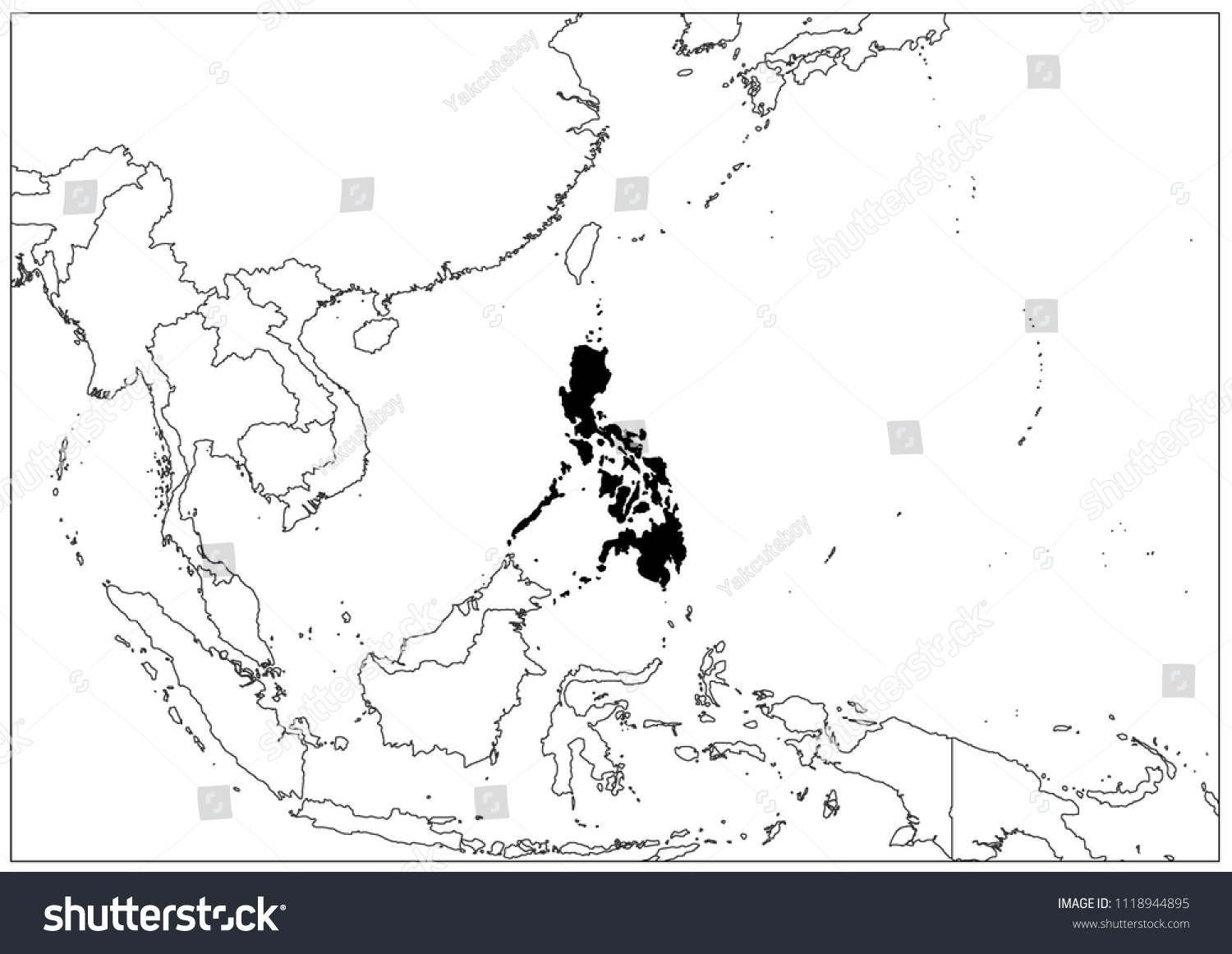 Philippines Map Wallpaper Map Geography: vector de stock (libre de ...
