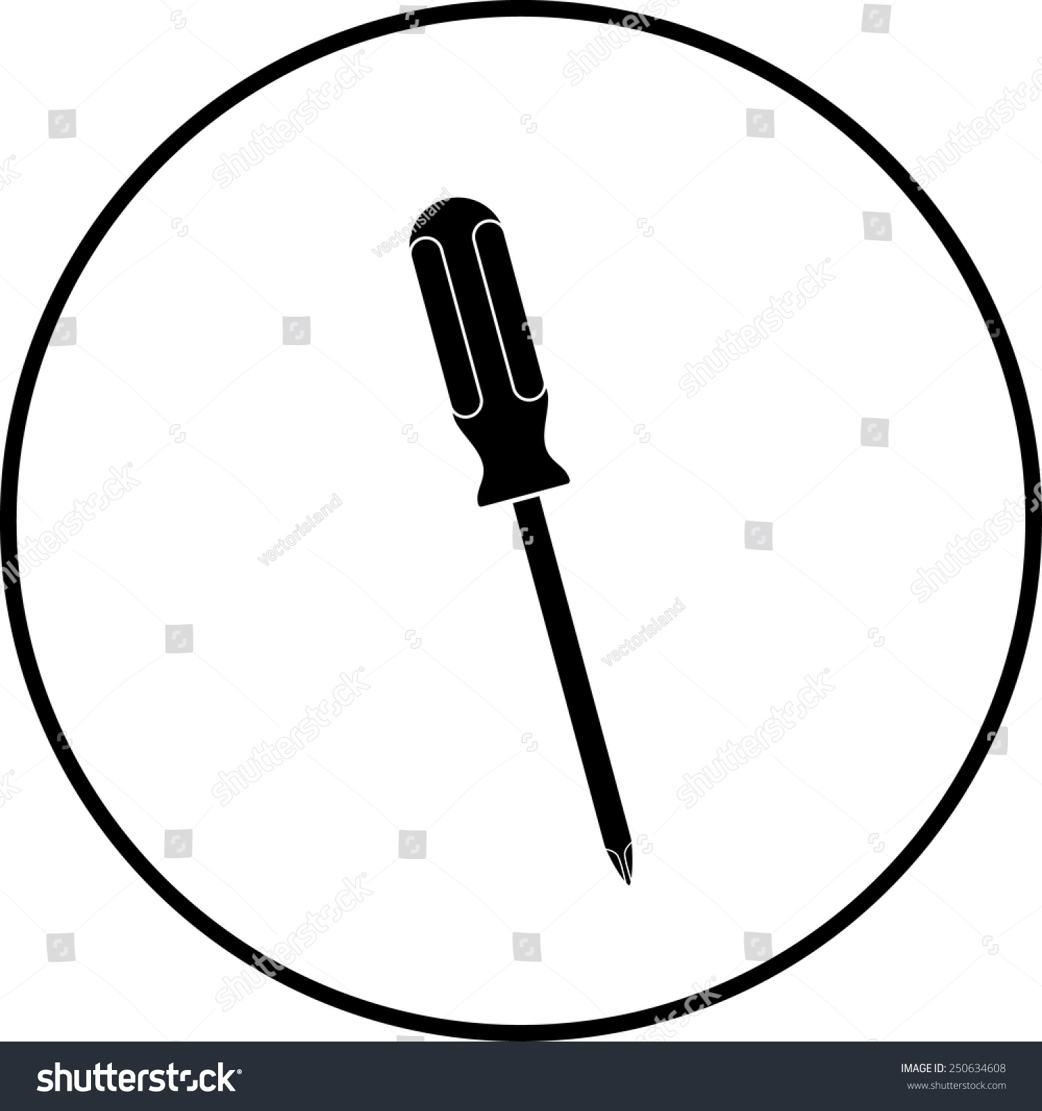 Phillips Head Screwdriver Symbol Stock Vector (Royalty Free) 250634608 ...