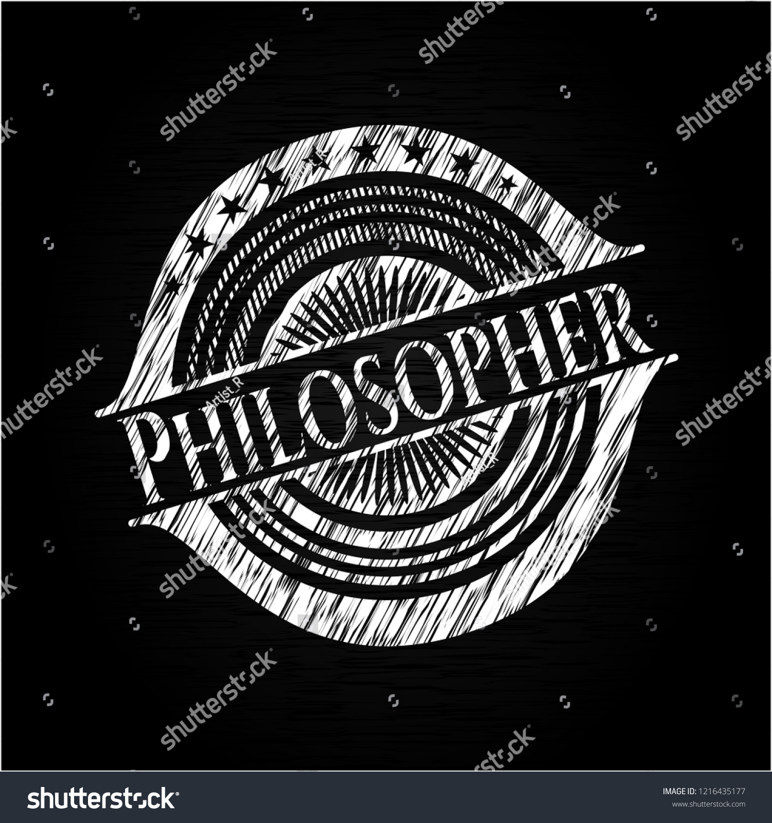 Philosopher Chalkboard Texture Stock Vector (Royalty Free) 1216435177 ...