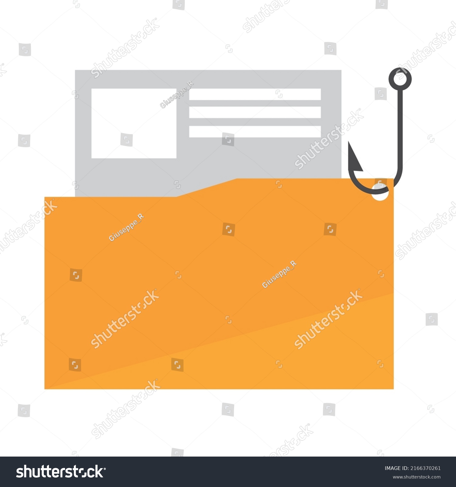 Phishing Data File Fish Hook Stock Vector (Royalty Free) 2166370261 ...