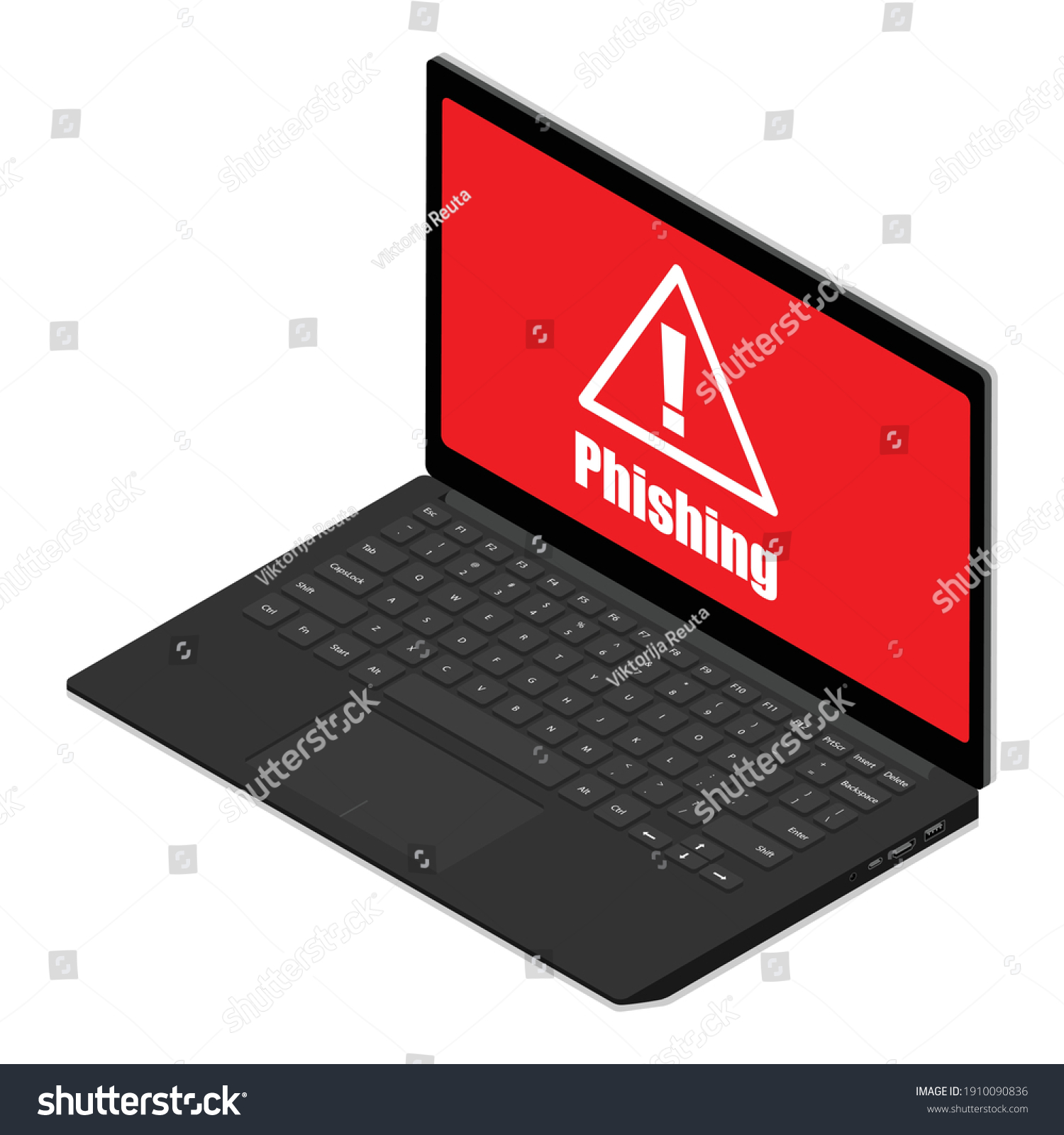 Phishing Scam Hacker Attack Web Security: Vector có sẵn (miễn phí bản ...