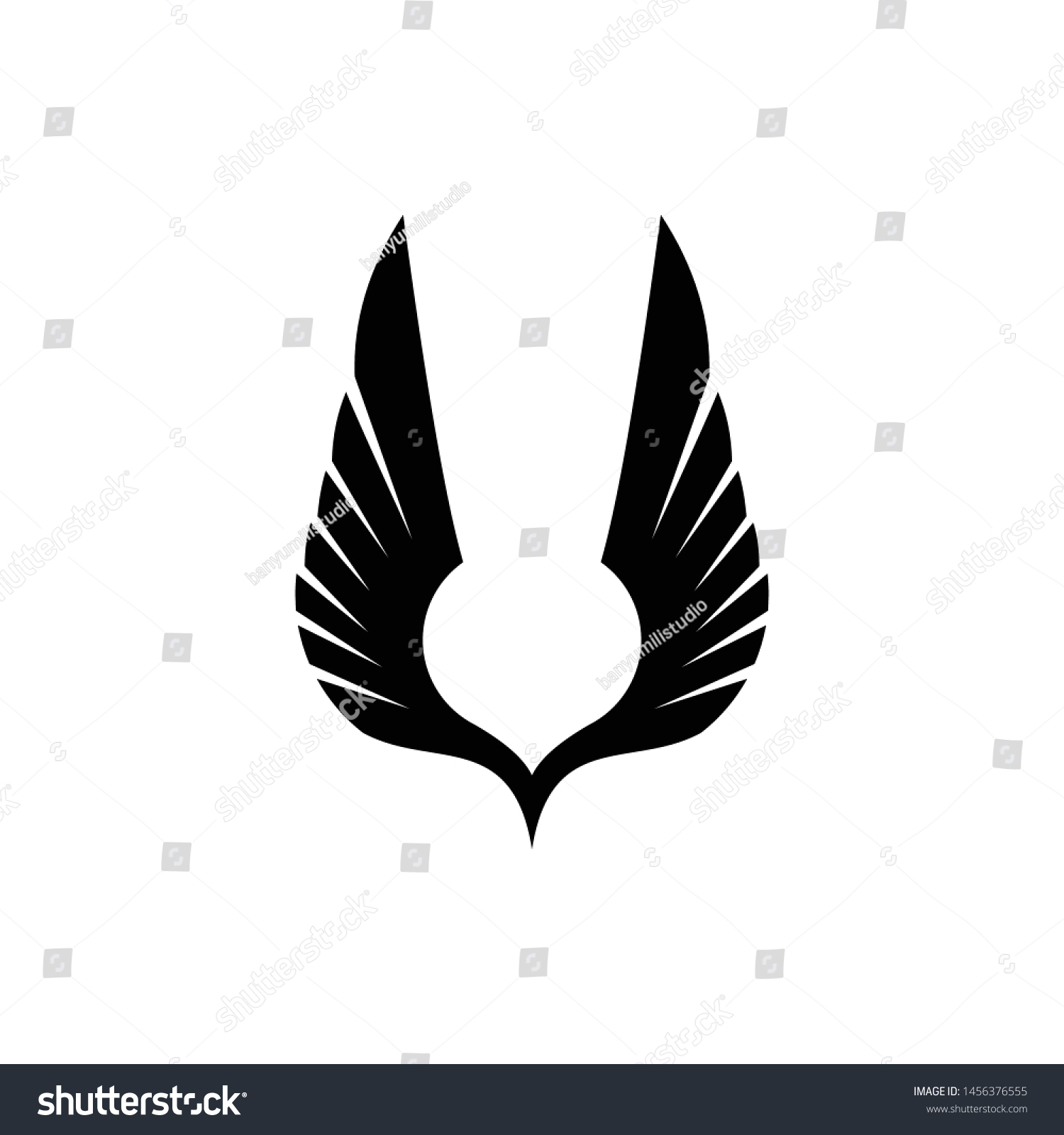 Phoenix Wing Logo Template Stock Vector (Royalty Free) 1456376555 ...