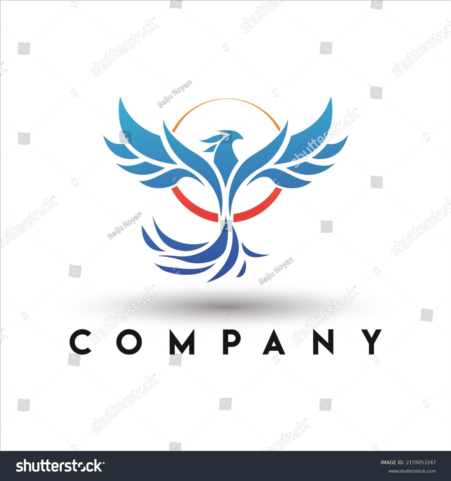 Phoenix Bird Logo Flying Phoenix Logo Stock Vector (Royalty Free ...