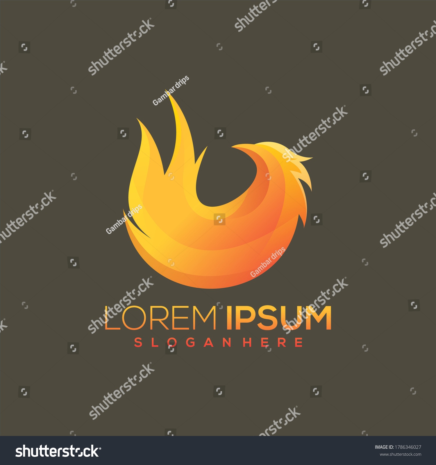 Phoenix Circle Logo Design Vector Premium 库存矢量图（免版税）1786346027 ...