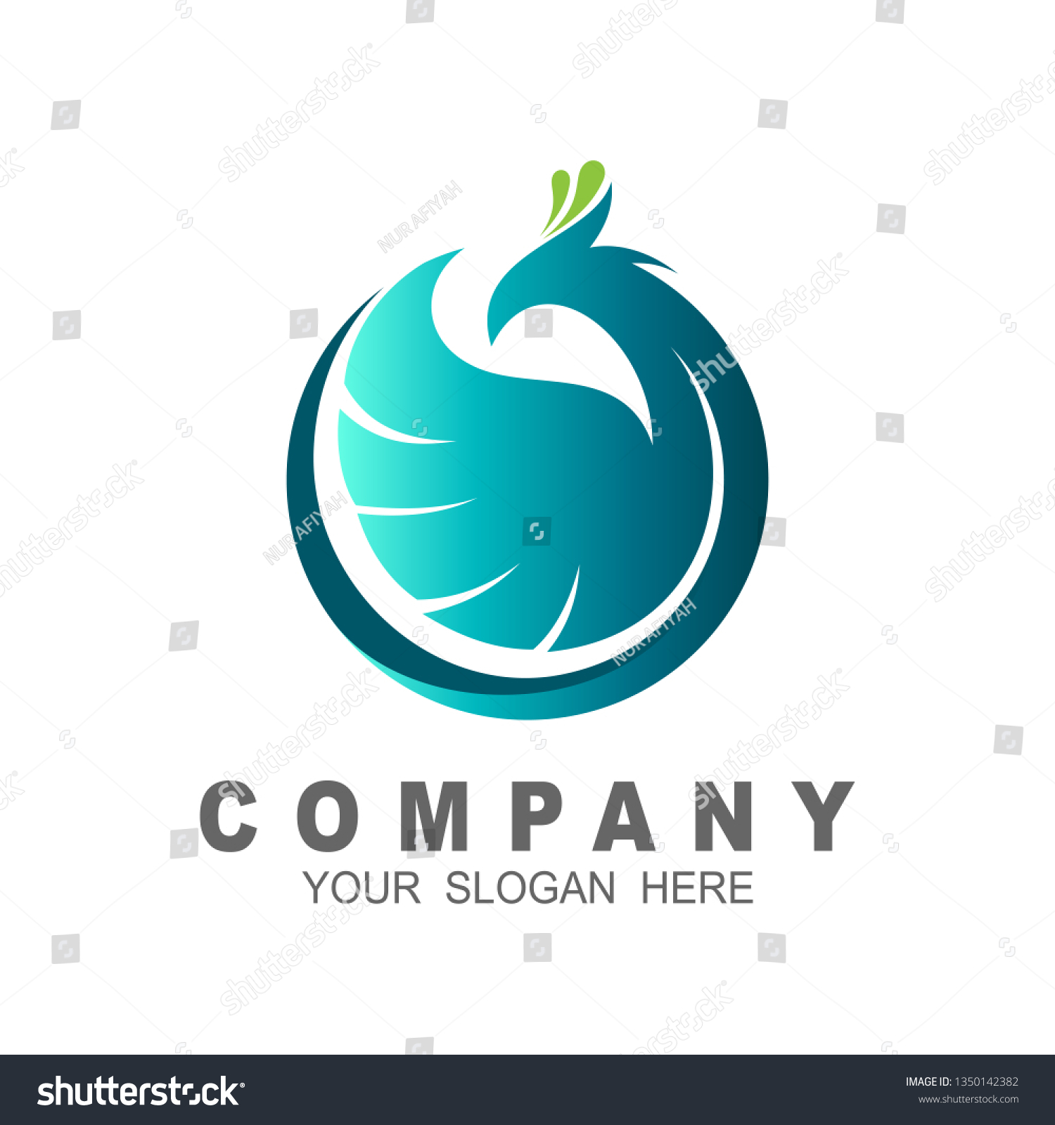 Phoenix Circle Logo Vector Illustration Simple Stock Vector (Royalty ...