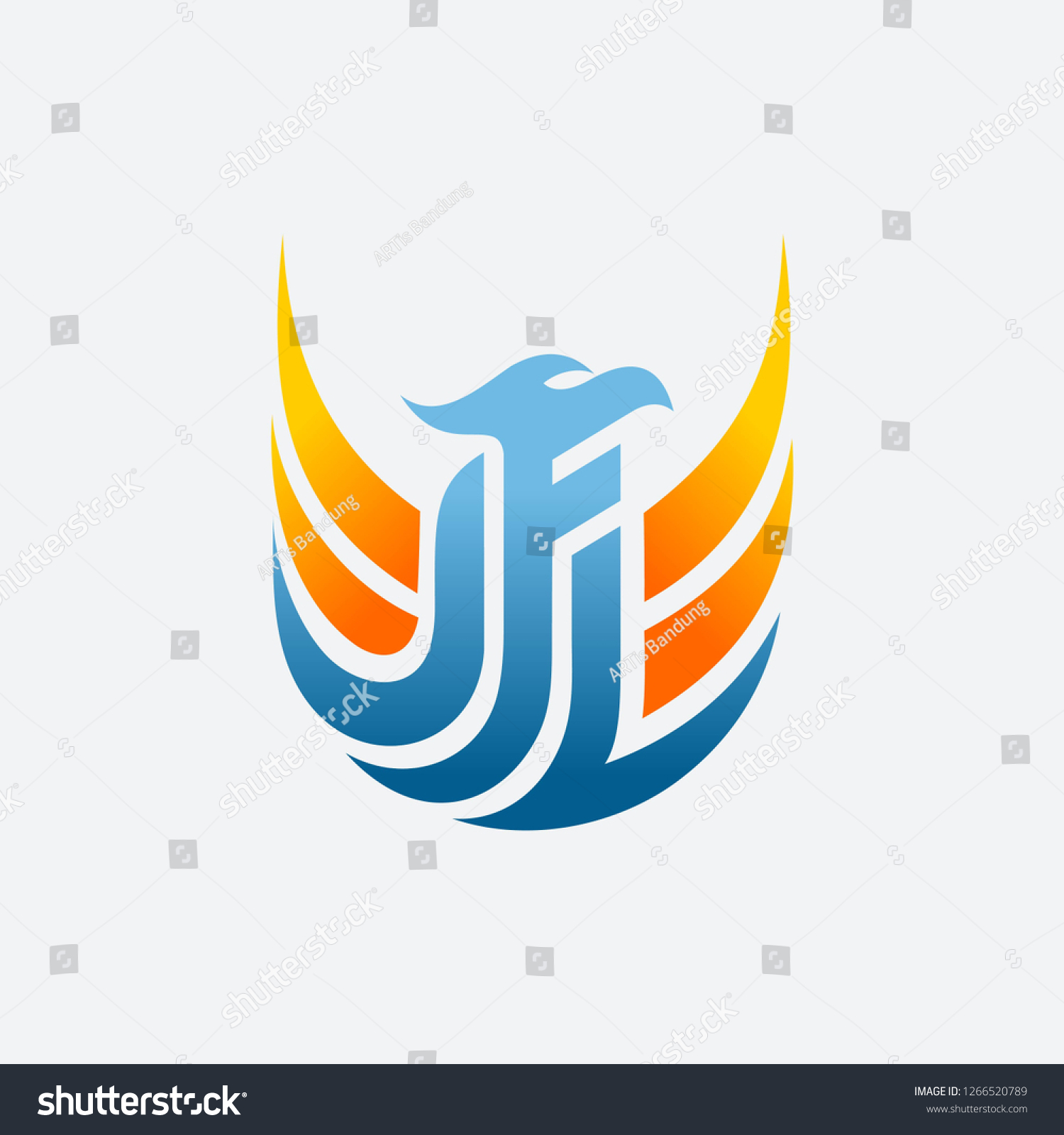 Phoenix Eagle Vector: vector de stock (libre de regalías) 1266520789 ...