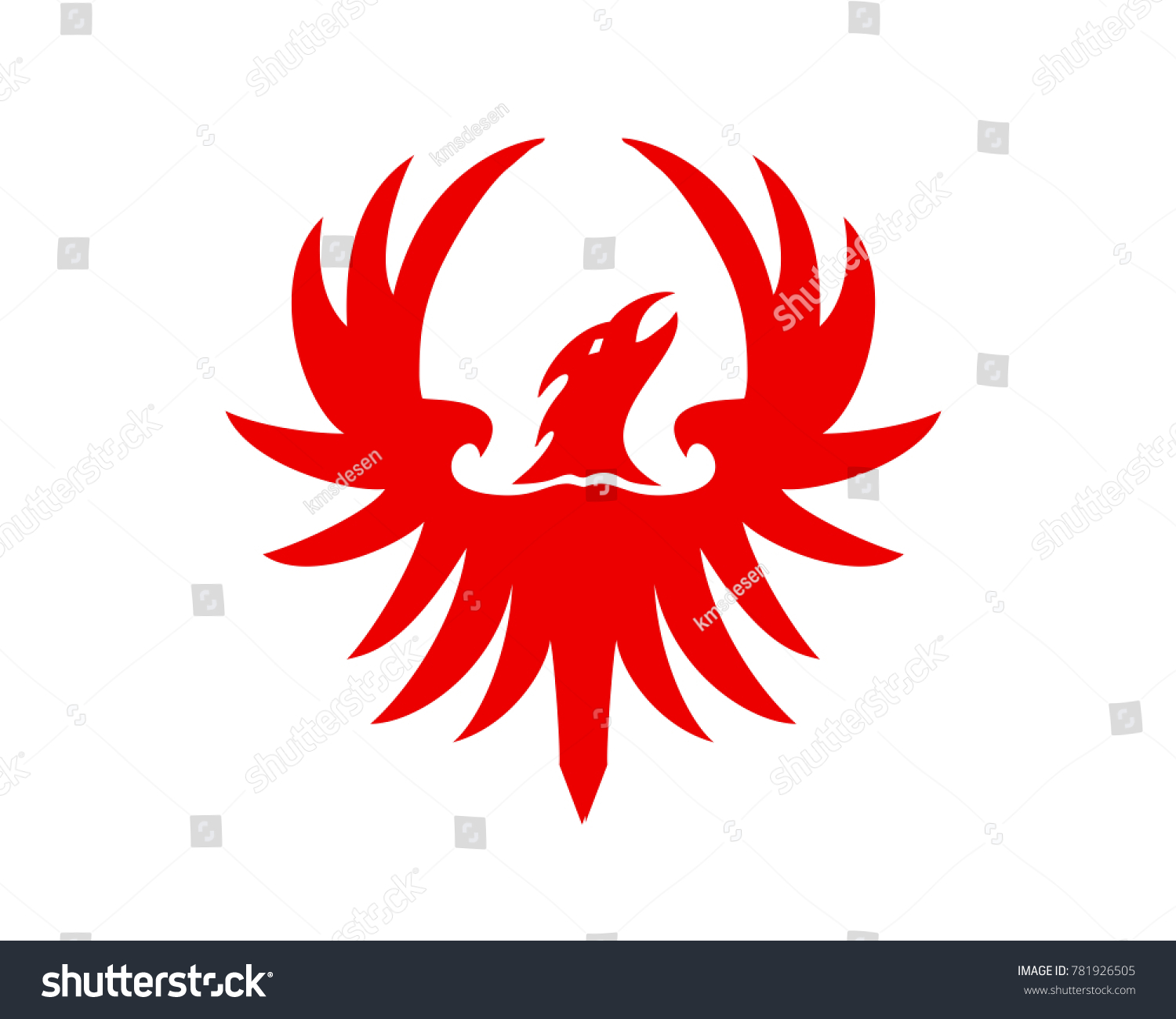 Phoenix Emblem Logo Stock Vector (Royalty Free) 781926505