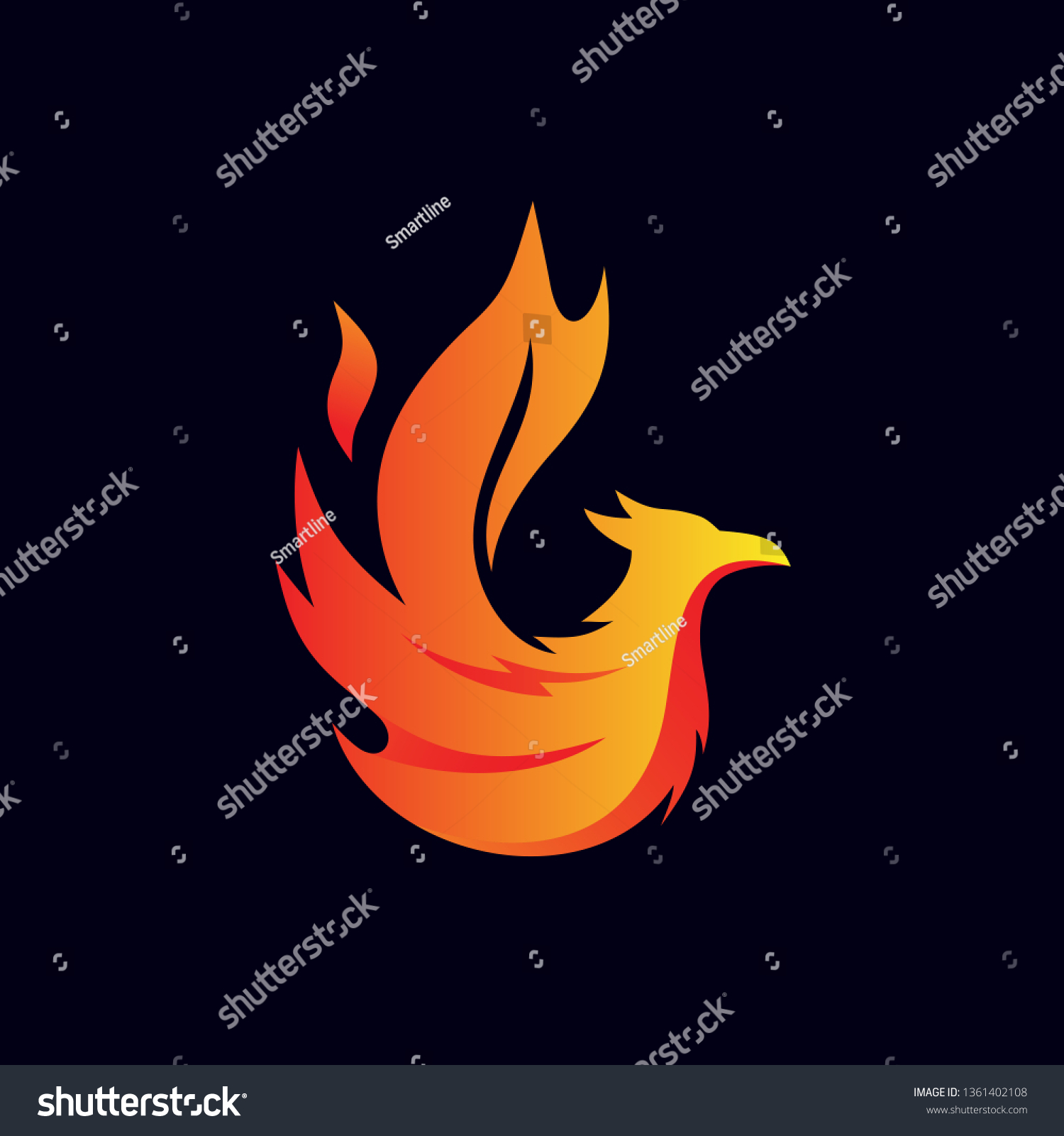 Phoenix Fire Logo Vector: vector de stock (libre de regalías ...