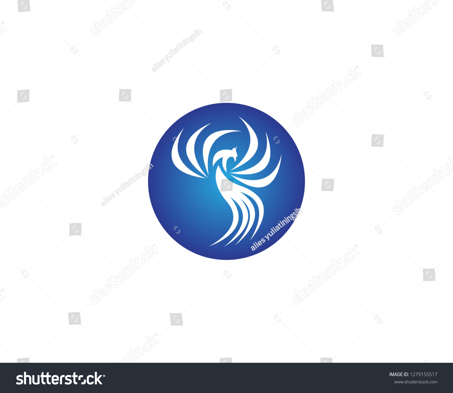 Phoenix Icon Vector Illustration Stock Vector (Royalty Free) 1279155517 ...