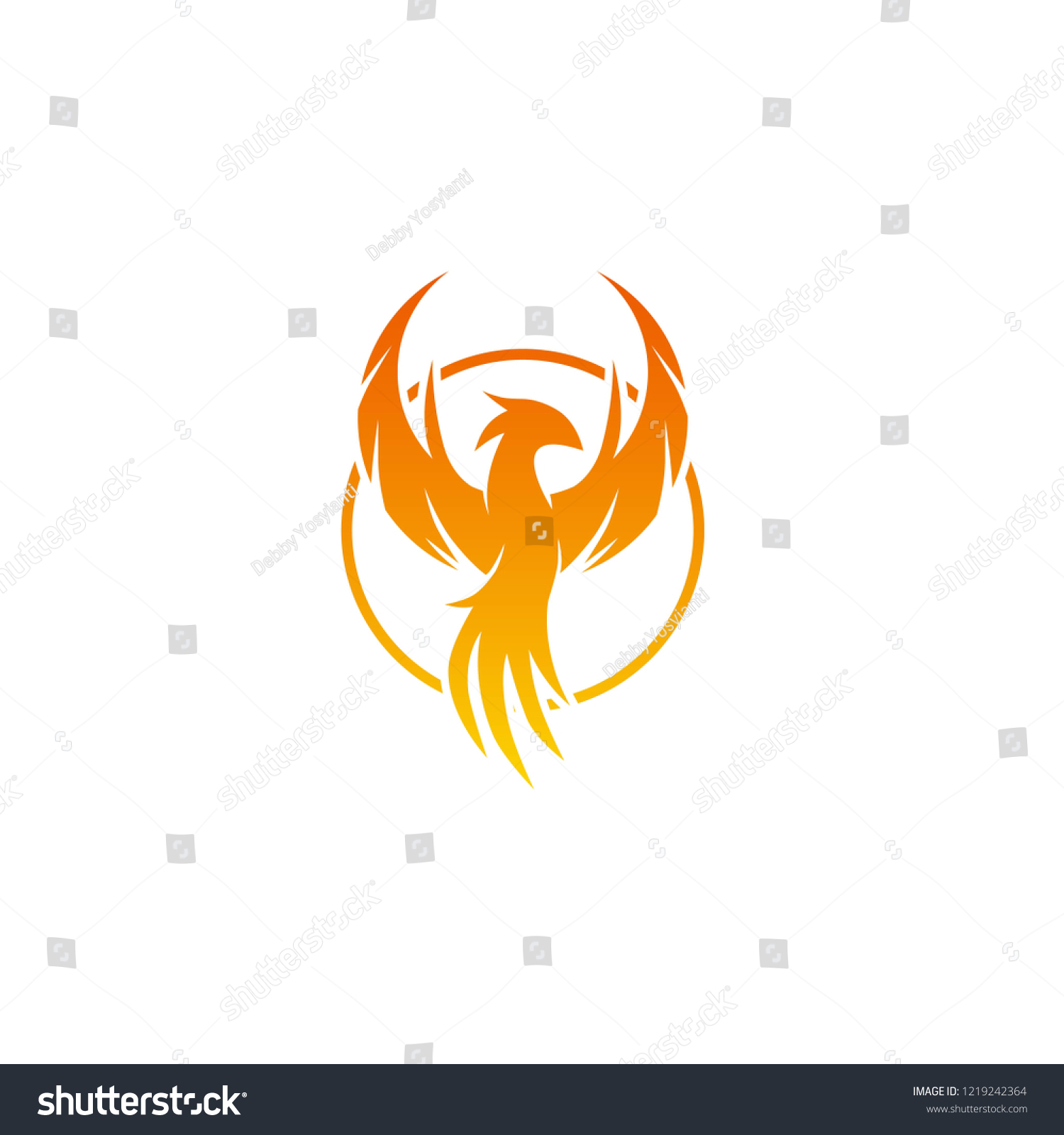 Phoenix Logo Design Stock Vector (Royalty Free) 1219242364 | Shutterstock