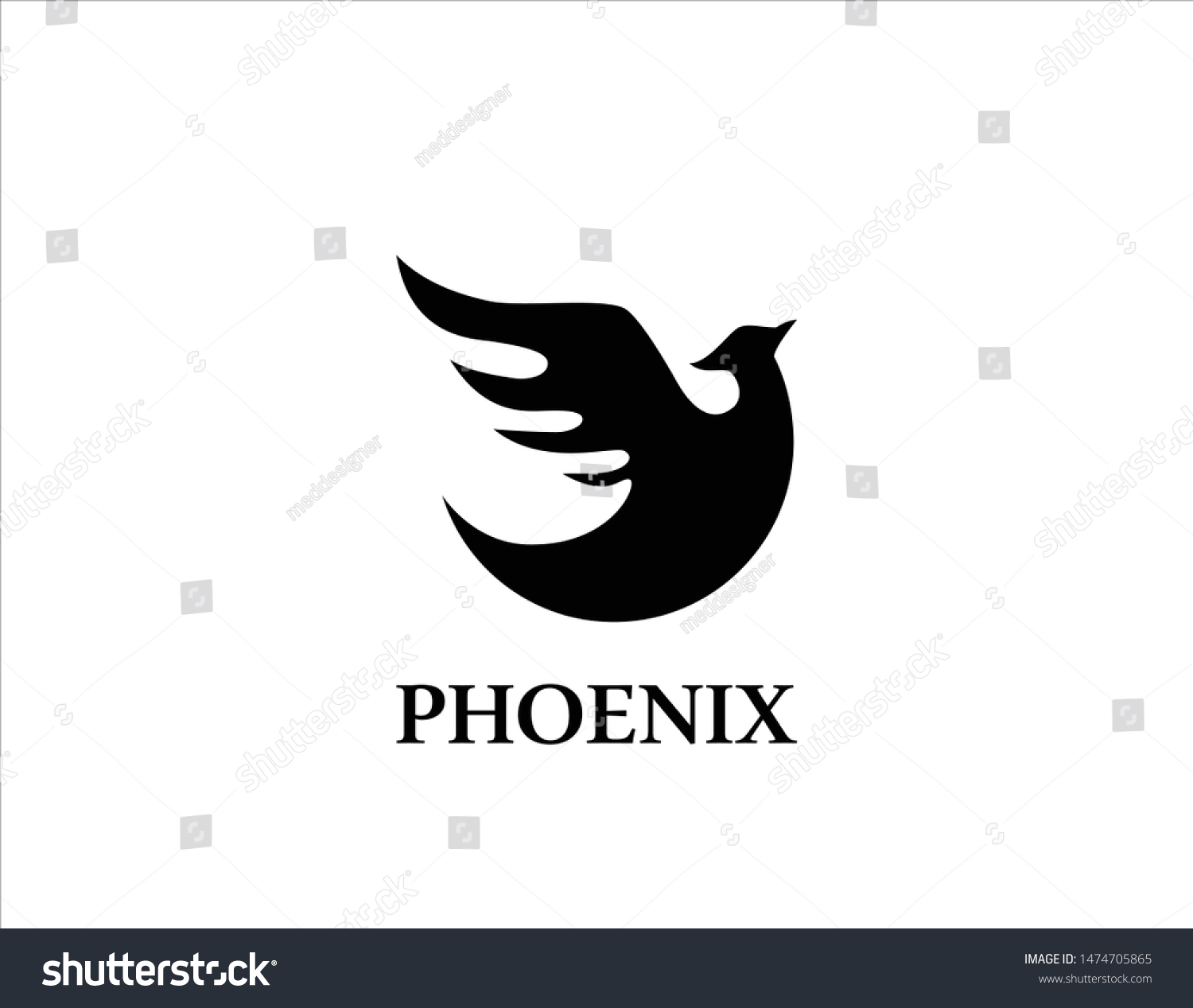 Phoenix Logo Design Vector Sign Stock Vector (Royalty Free) 1474705865 ...