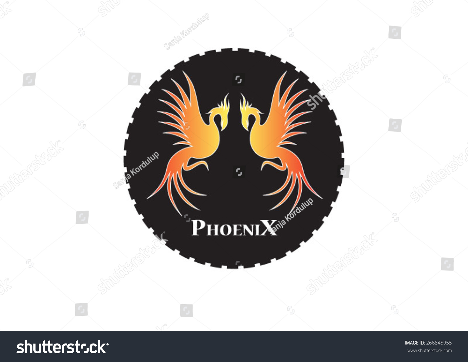 Phoenix Logo Sign Stock Vector (Royalty Free) 266845955