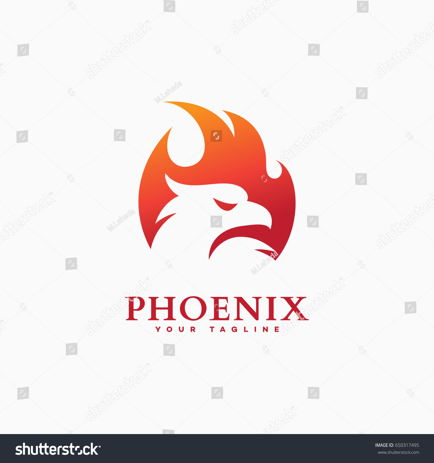 Phoenix Logo Template Design Vector Illustration Stock Vector (Royalty ...