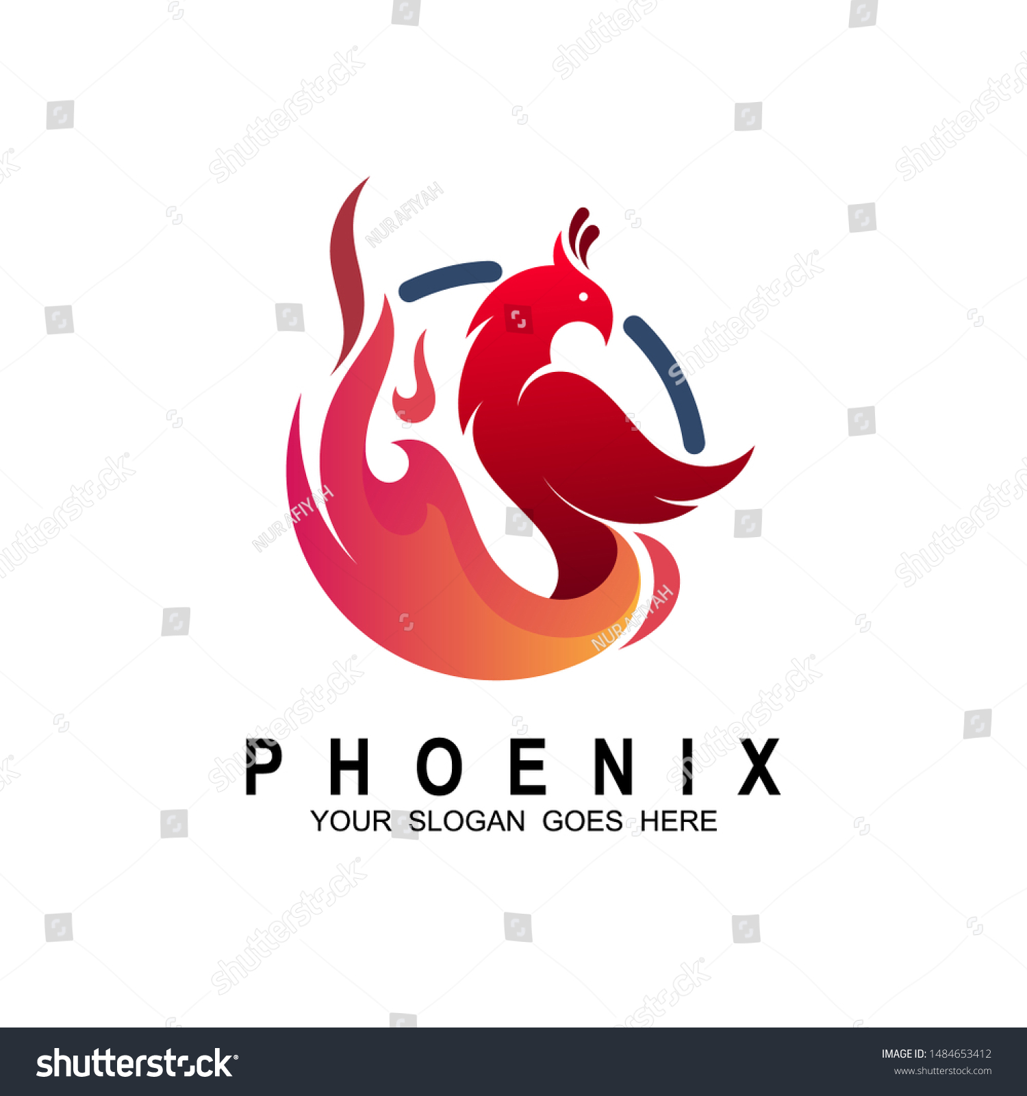 Phoenix Logo Template Design Vector Illustration Stock Vector (Royalty ...