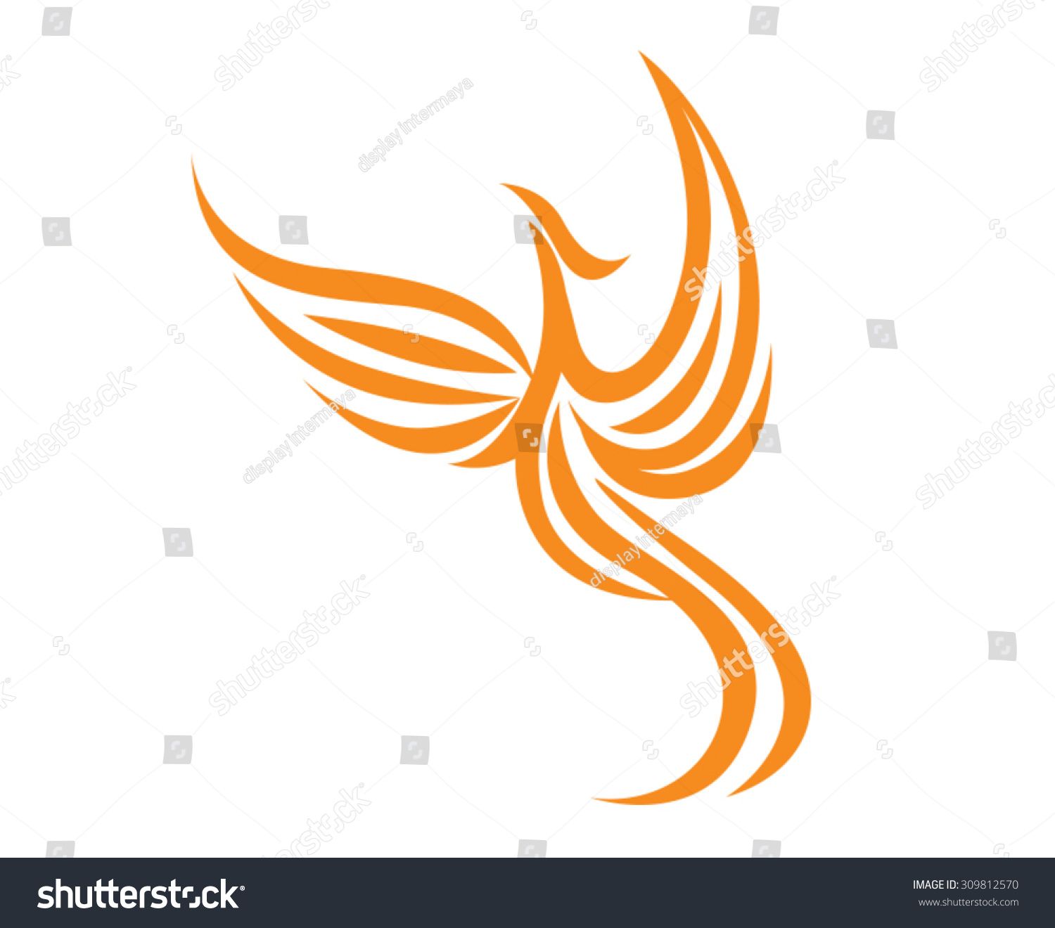 Phoenix Rising Stock Vector 309812570 - Shutterstock