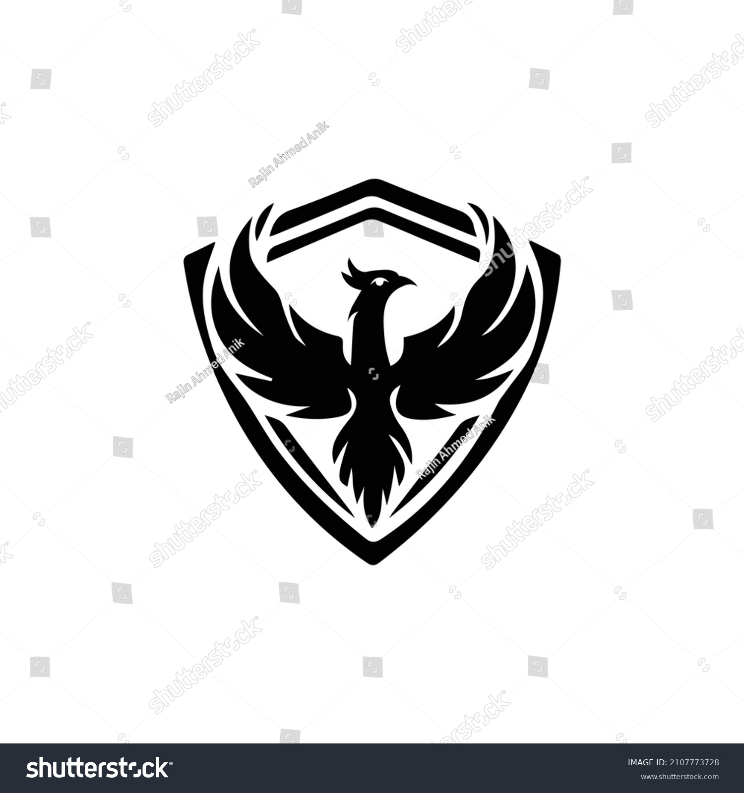 Phoenix Vector Design Stylish Unique Stock Vector (Royalty Free ...