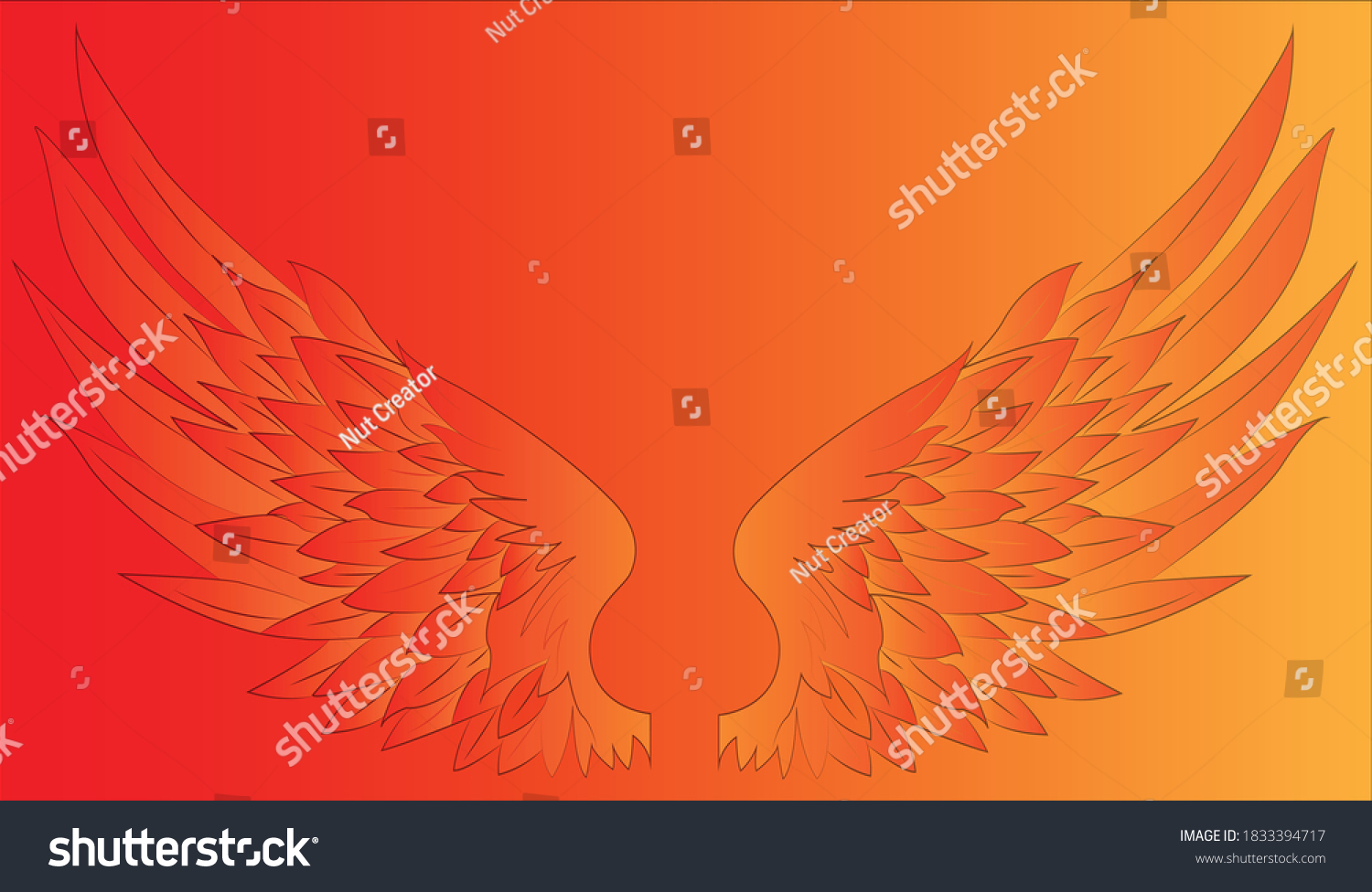 Phoenix Wing Vector Background Make Feels Stock Vector (Royalty Free ...