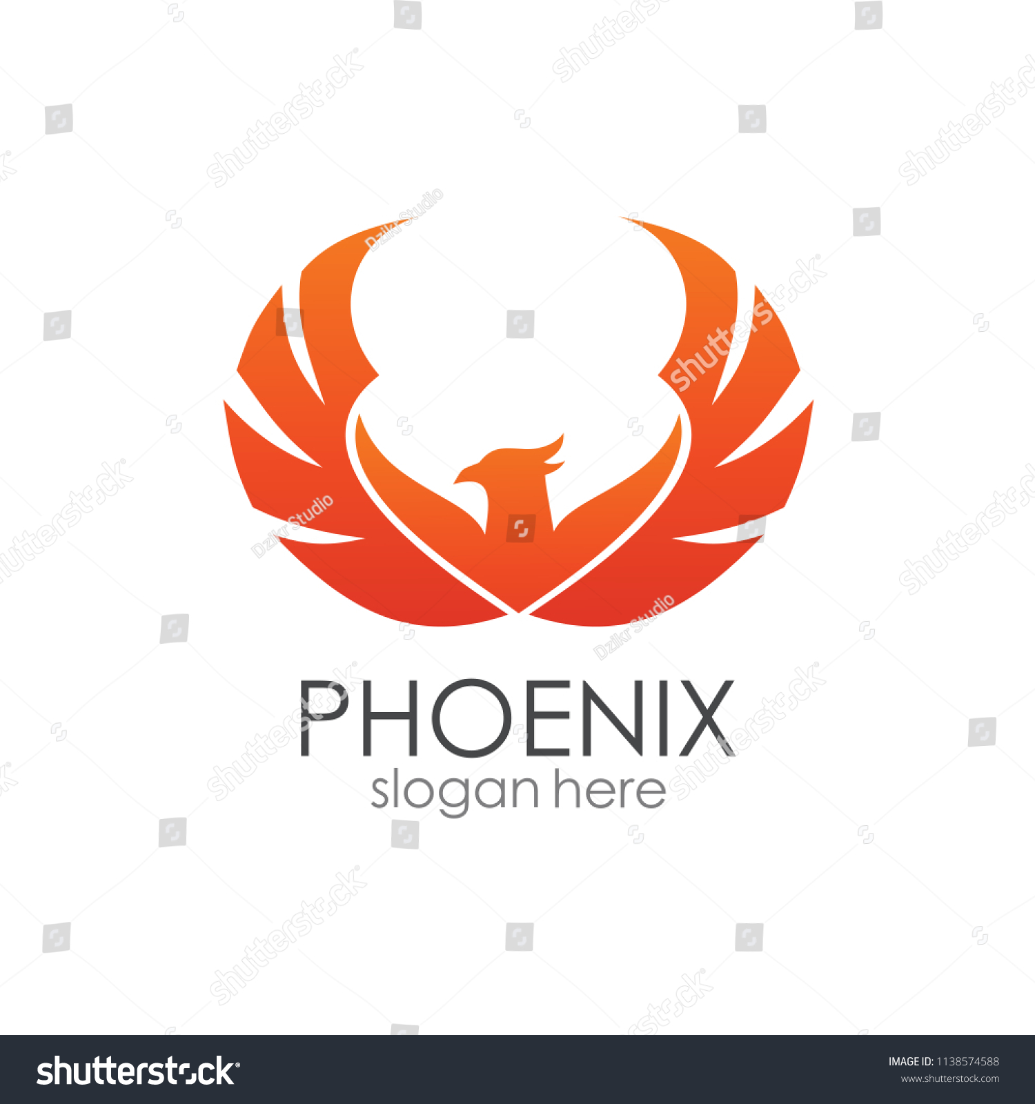 Phoenix Wings Logo Vector Stock Vector (Royalty Free) 1138574588 ...