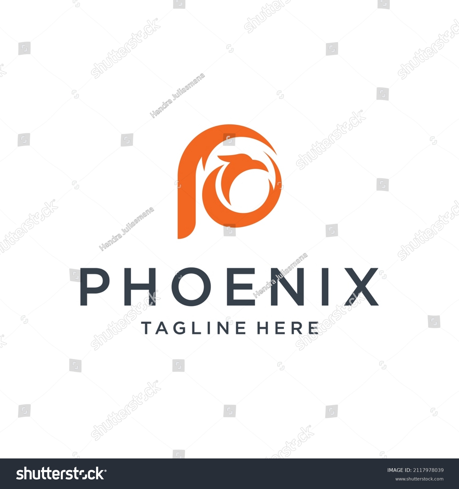 Phoenix Initial P Logo Style Stock Vector (Royalty Free) 2117978039 ...