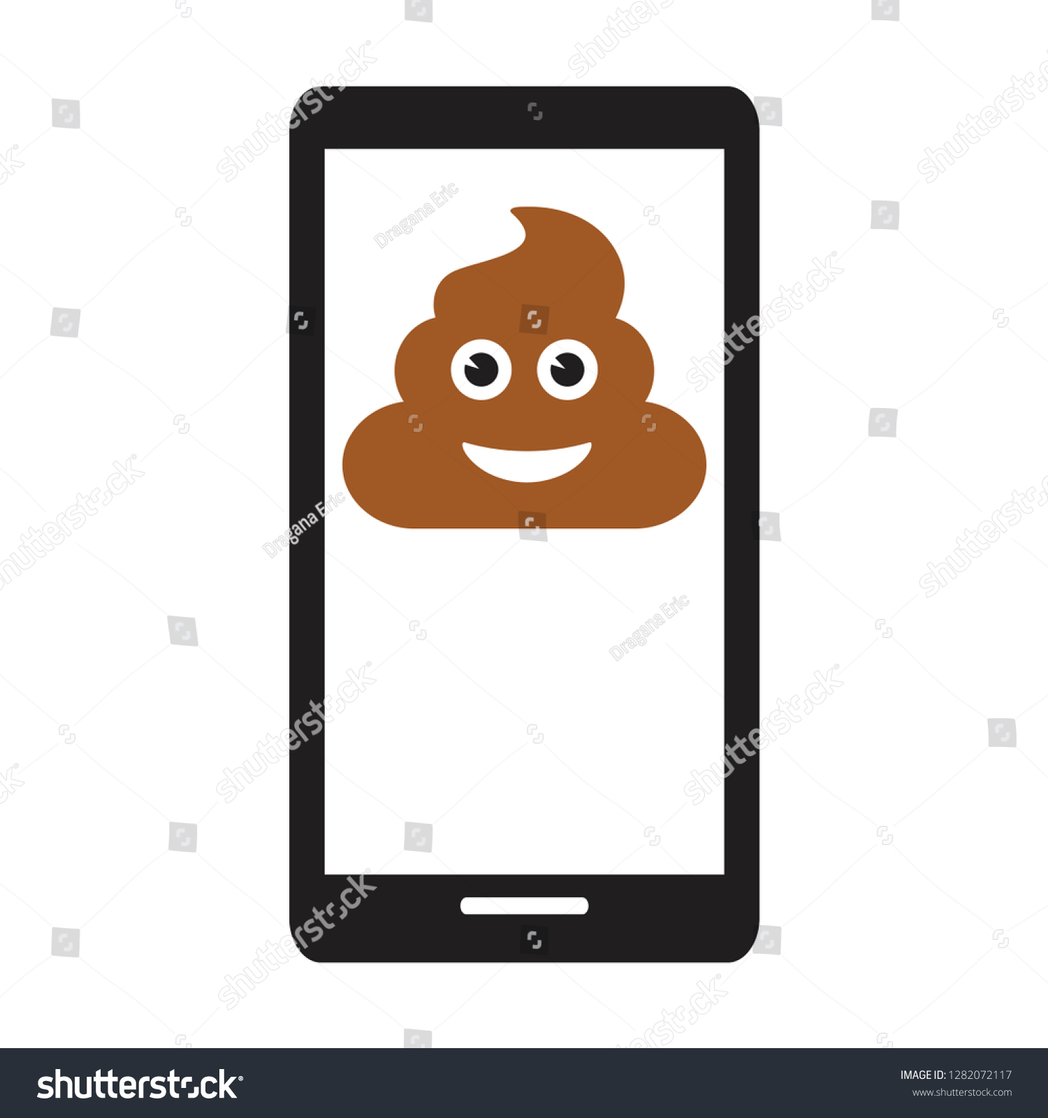 Phone Shit Vector Icon Stock Vector (Royalty Free) 1282072117