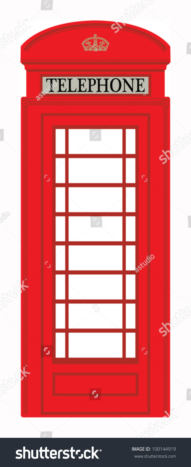 Phone Booth Vector Illustration Stock Vector (Royalty Free) 100144919