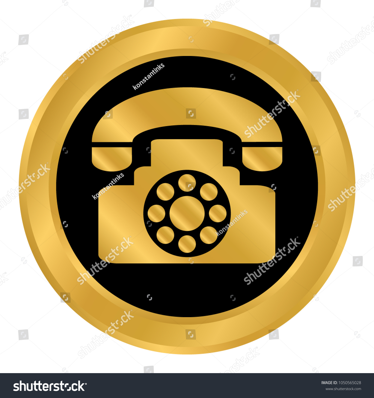 Phone Button On White Background Vector Stock Vector (Royalty Free ...