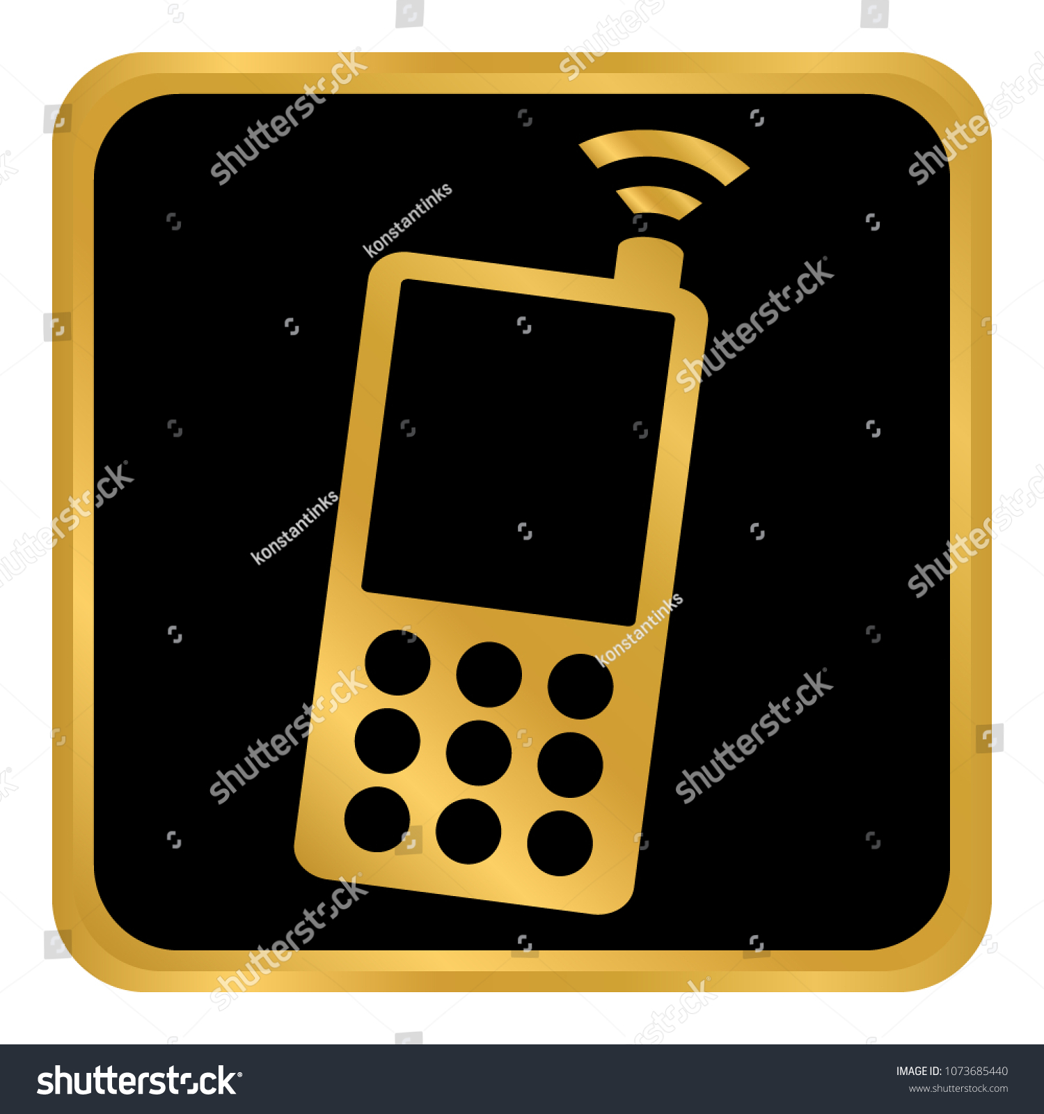 Phone Button On White Background Vector Stock Vector (Royalty Free ...