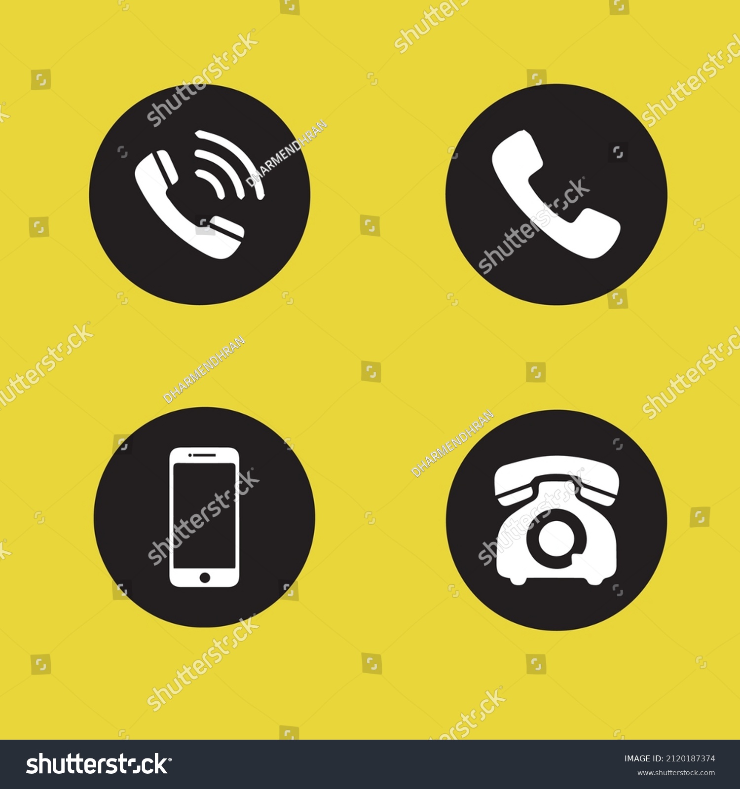 Phone Call Icon Logo Vector Image Stock Vector (Royalty Free ...
