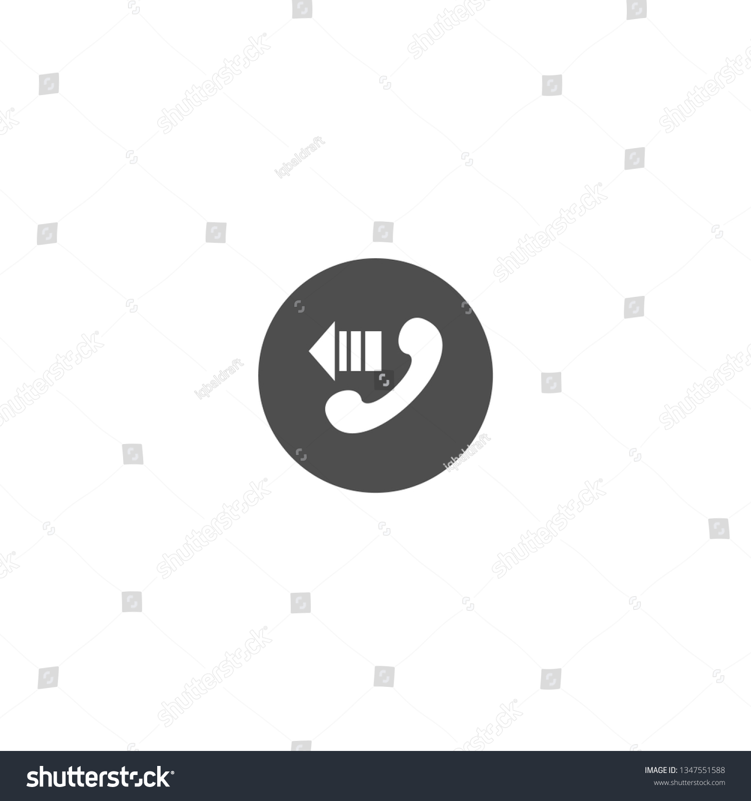 Phone Call Rounded Icon Stock Vector (Royalty Free) 1347551588 ...