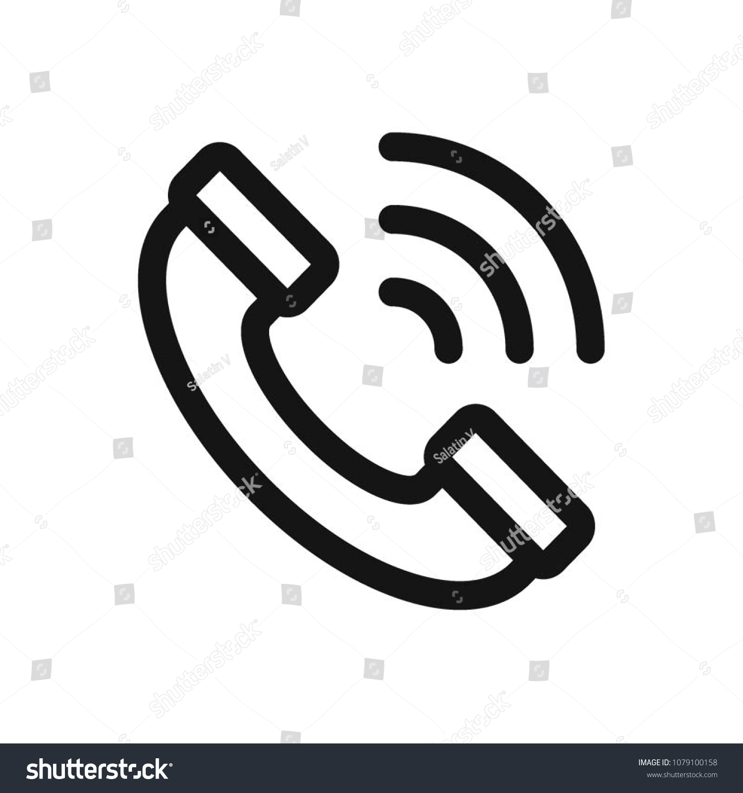 Phone Call Vector Icon Stock Vector (Royalty Free) 1079100158 ...