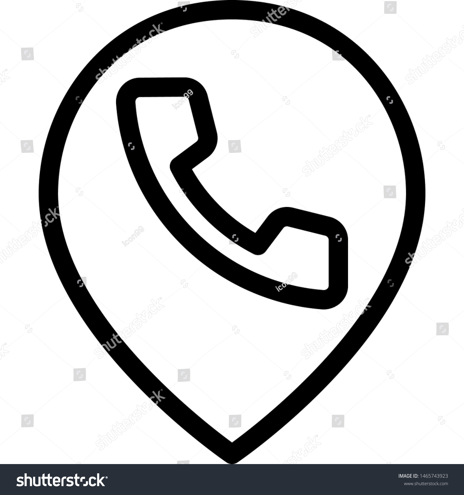 Phone Calling Feature Specific Location Layout Stock Vector (Royalty ...