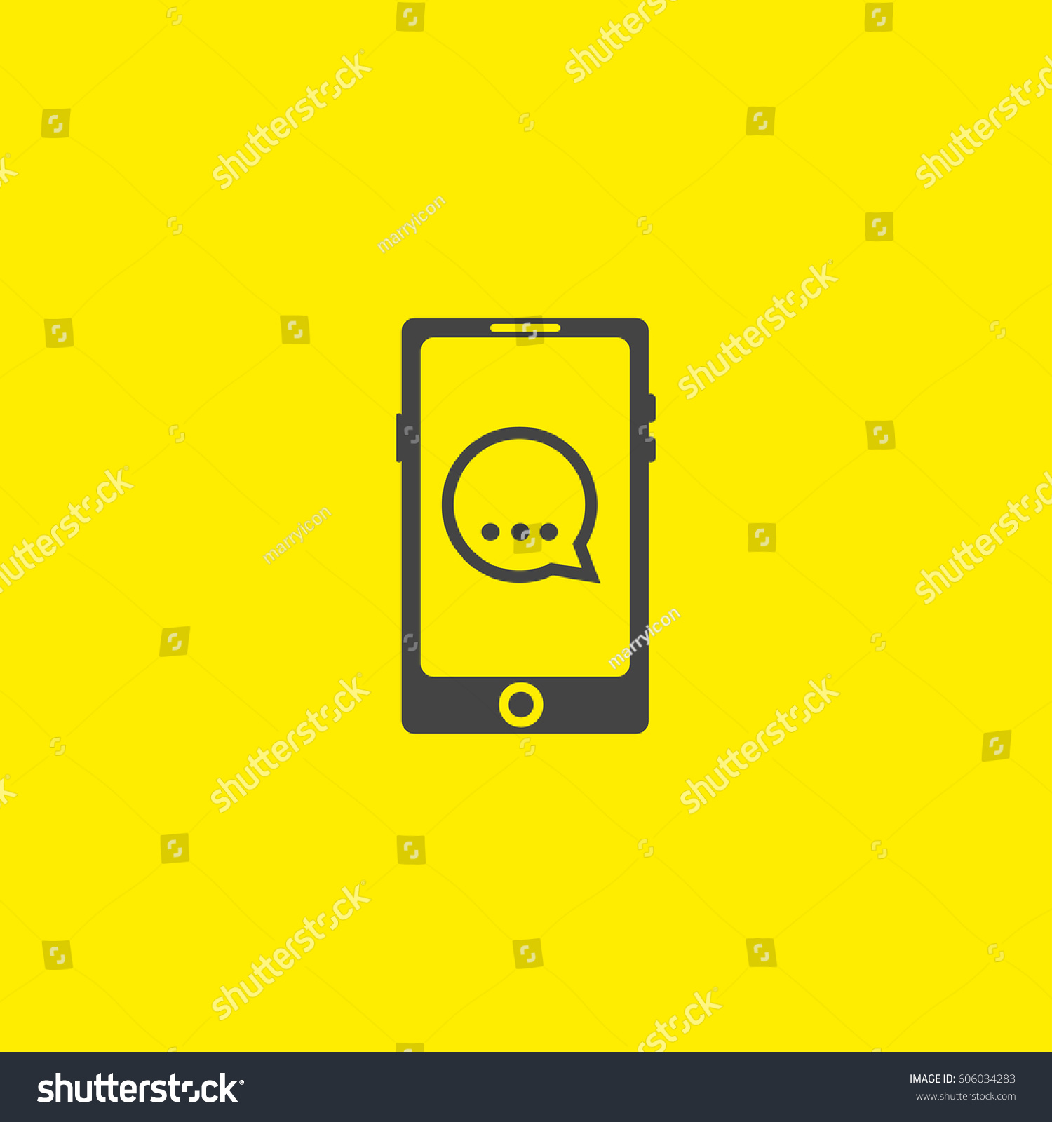 Phone Chat Icon Stock Vector (Royalty Free) 606034283 | Shutterstock