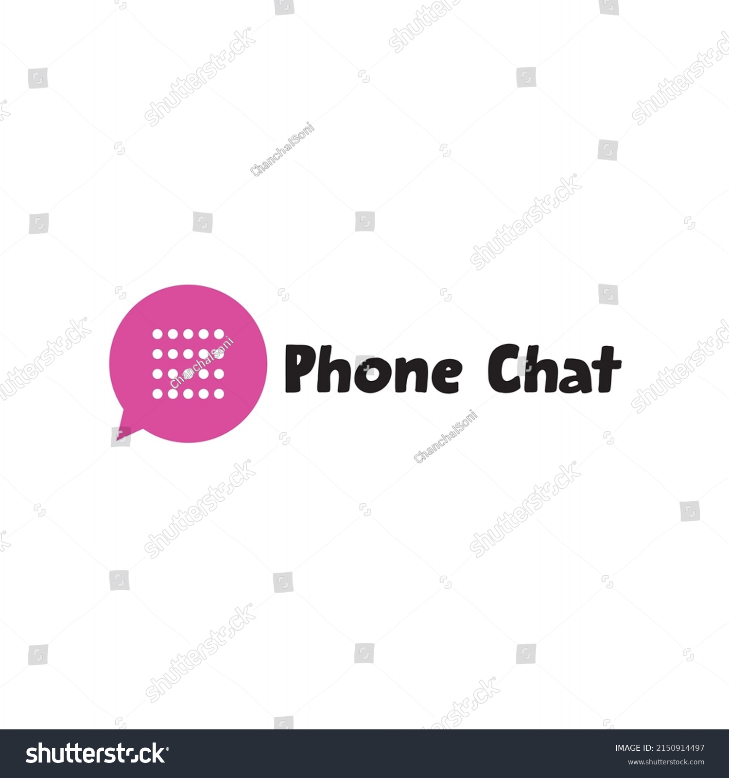 Phone Chat Logo Design Vector Stock Vector (Royalty Free) 2150914497 ...