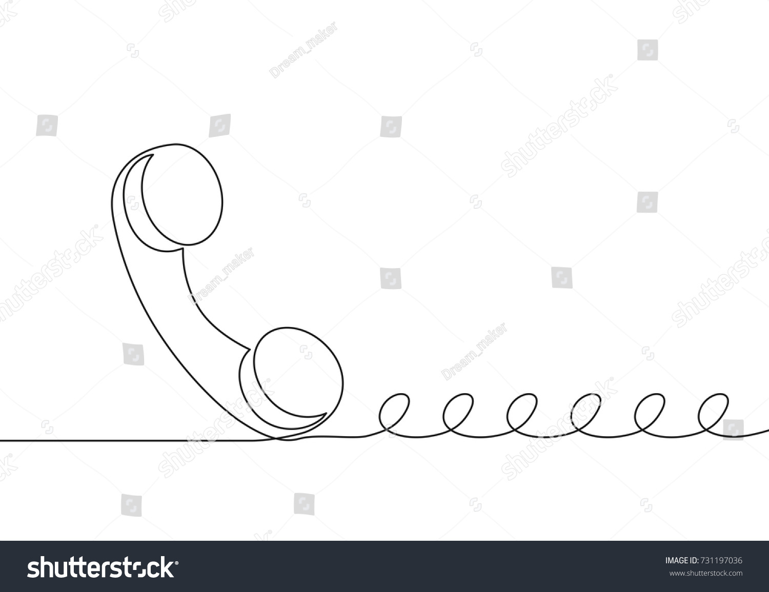 Phone Continuous Line Drawing Stock Vector (Royalty Free) 731197036