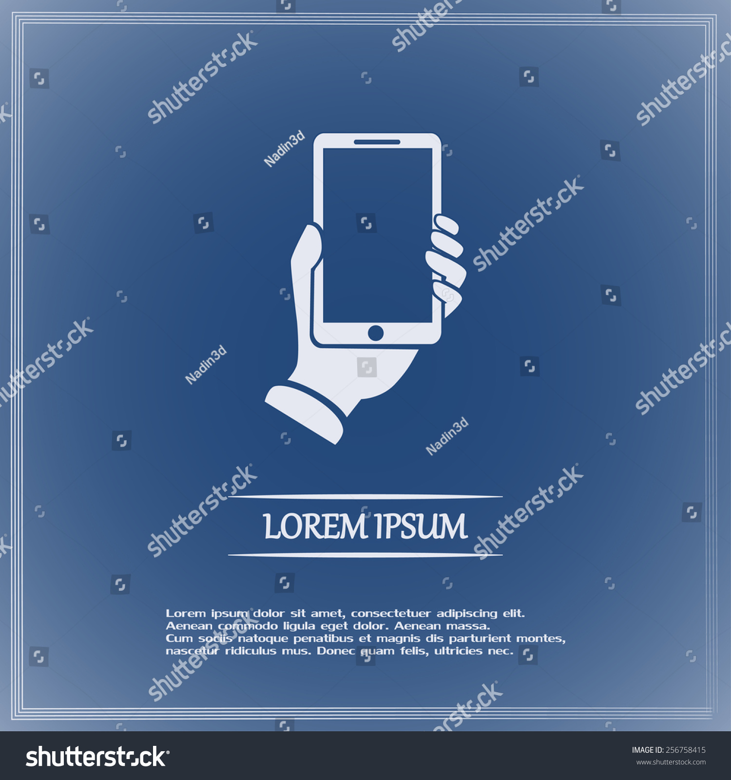 Phone Hand Vector Icon Stock Vector (Royalty Free) 256758415 | Shutterstock
